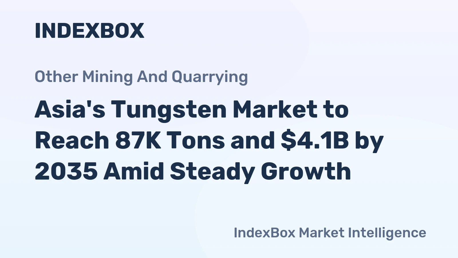 Asia's Tungsten Market to Reach 87K Tons and $4.1B by 2035 Amid Steady Growth