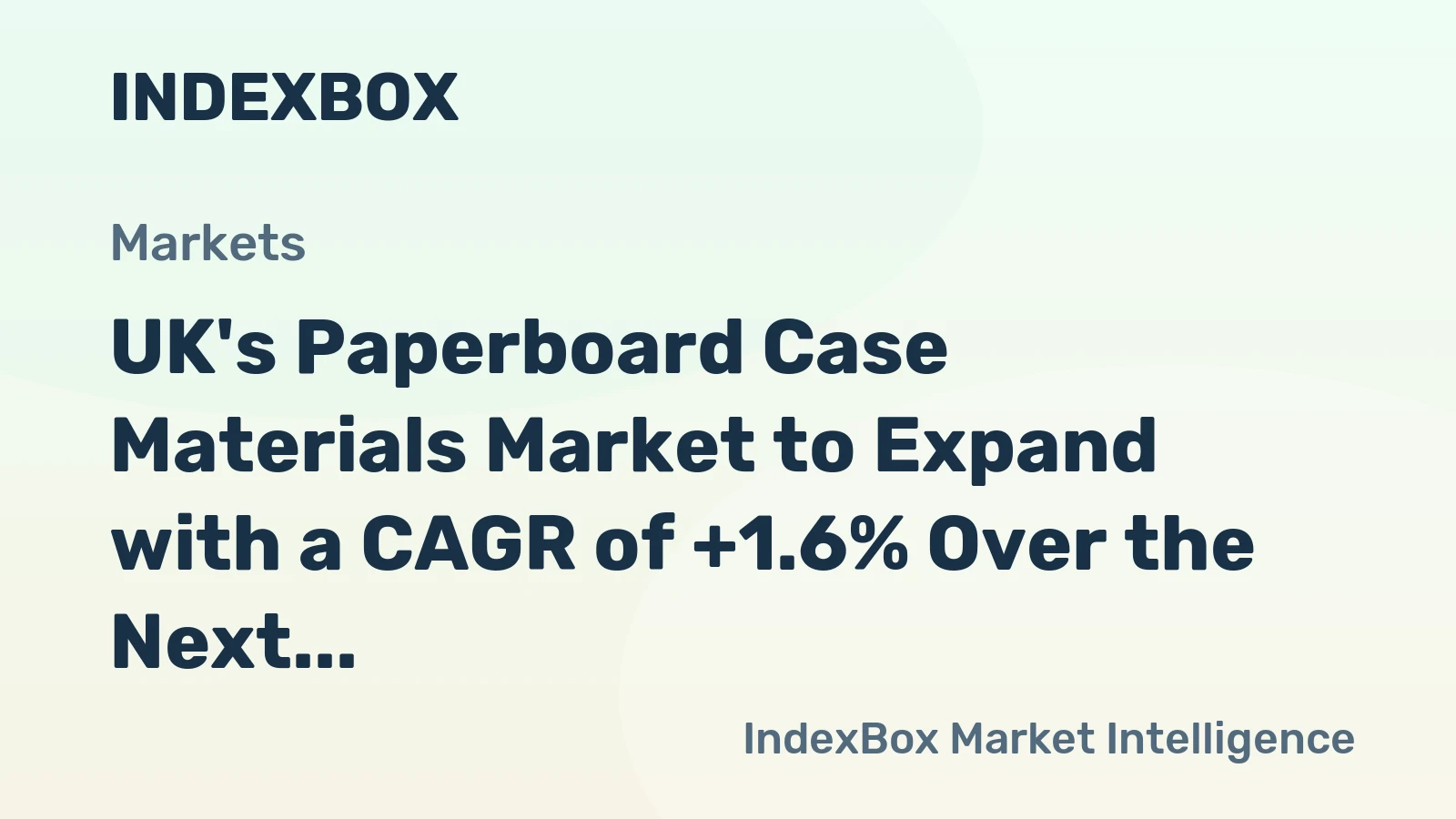 UK's Paperboard Case Materials Market to Expand with a CAGR of +1.6% Over the Next Decade