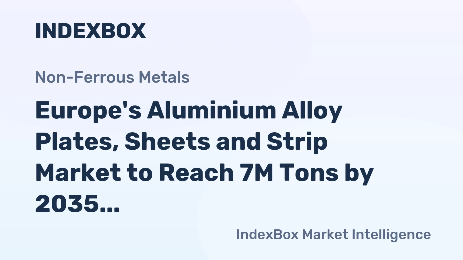 Europe's Aluminium Alloy Plates, Sheets and Strip Market to Reach 7M Tons by 2035, Valued at $30.4B
