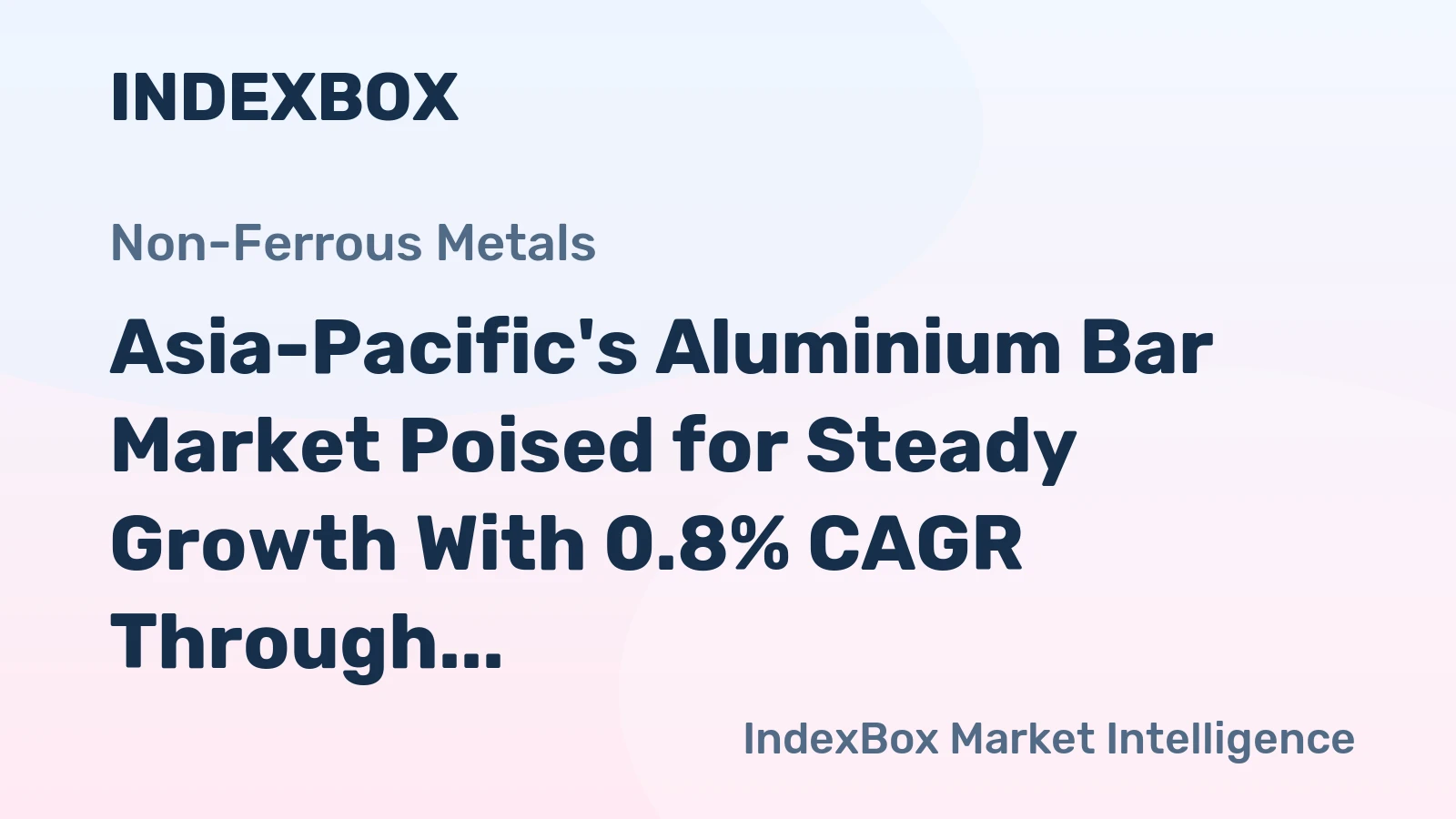 Asia-Pacific's Aluminium Bar Market Poised for Steady Growth With 0.8% CAGR Through 2035