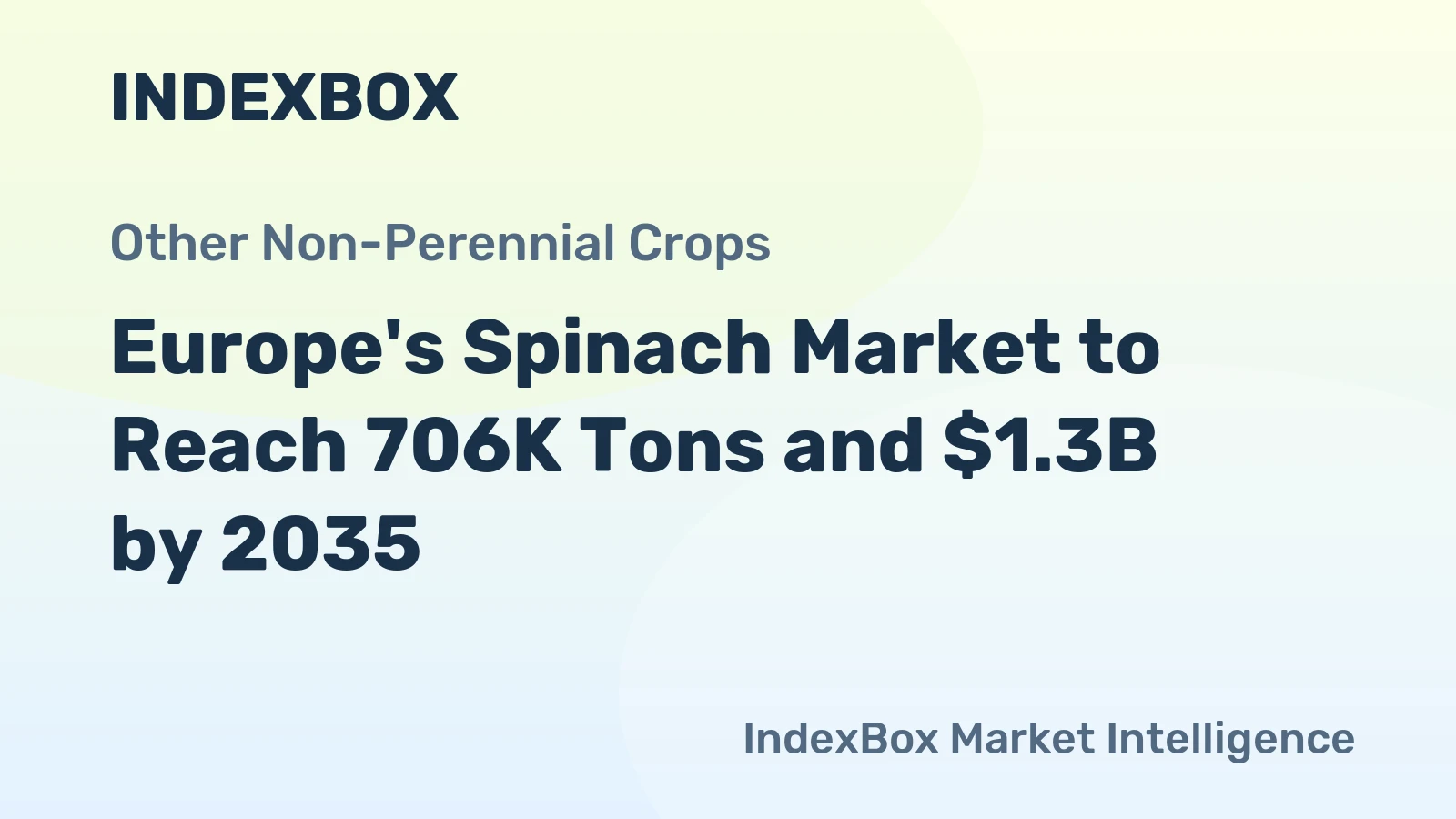 Europe's Spinach Market to Reach 706K Tons and $1.3B by 2035