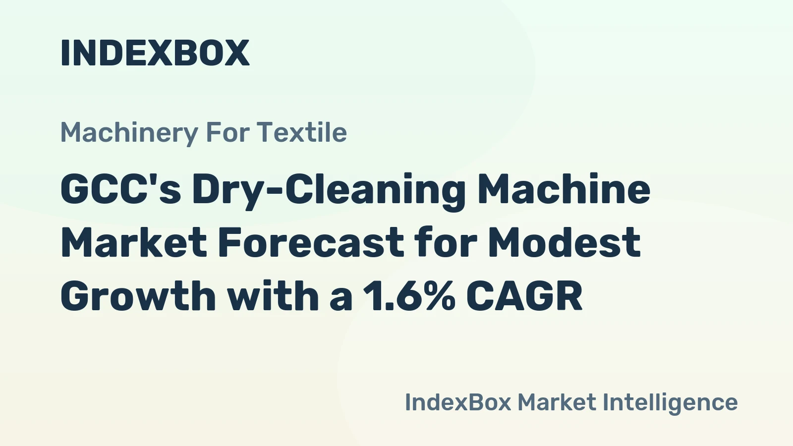 GCC's Dry-Cleaning Machine Market Forecast for Modest Growth with a 1.6% CAGR