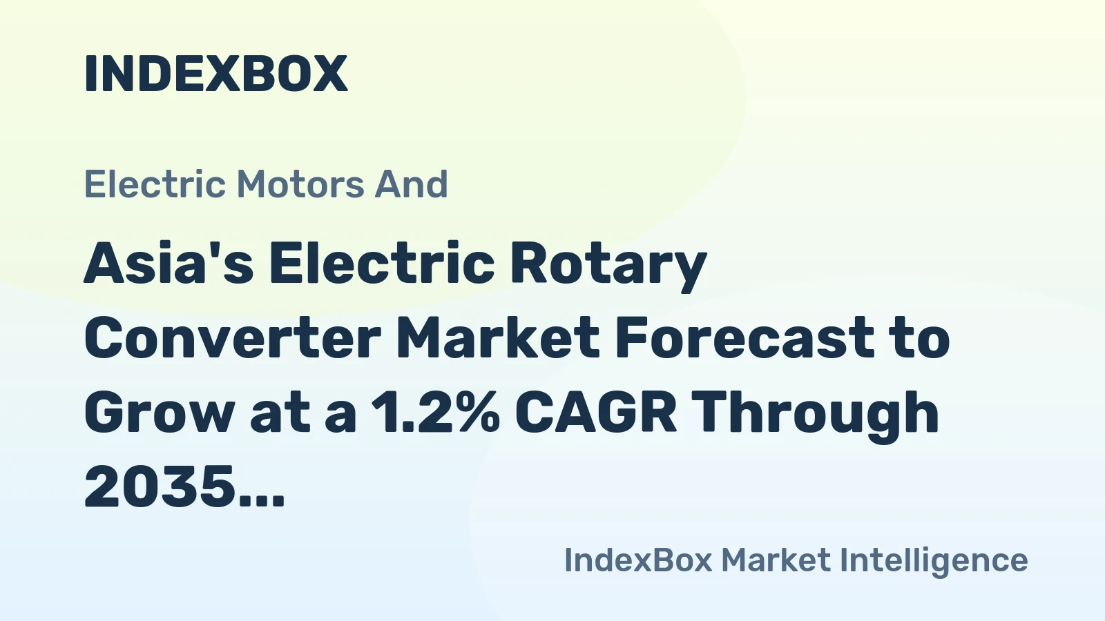 Asia's Electric Rotary Converter Market Forecast to Grow at a 1.2% CAGR Through 2035