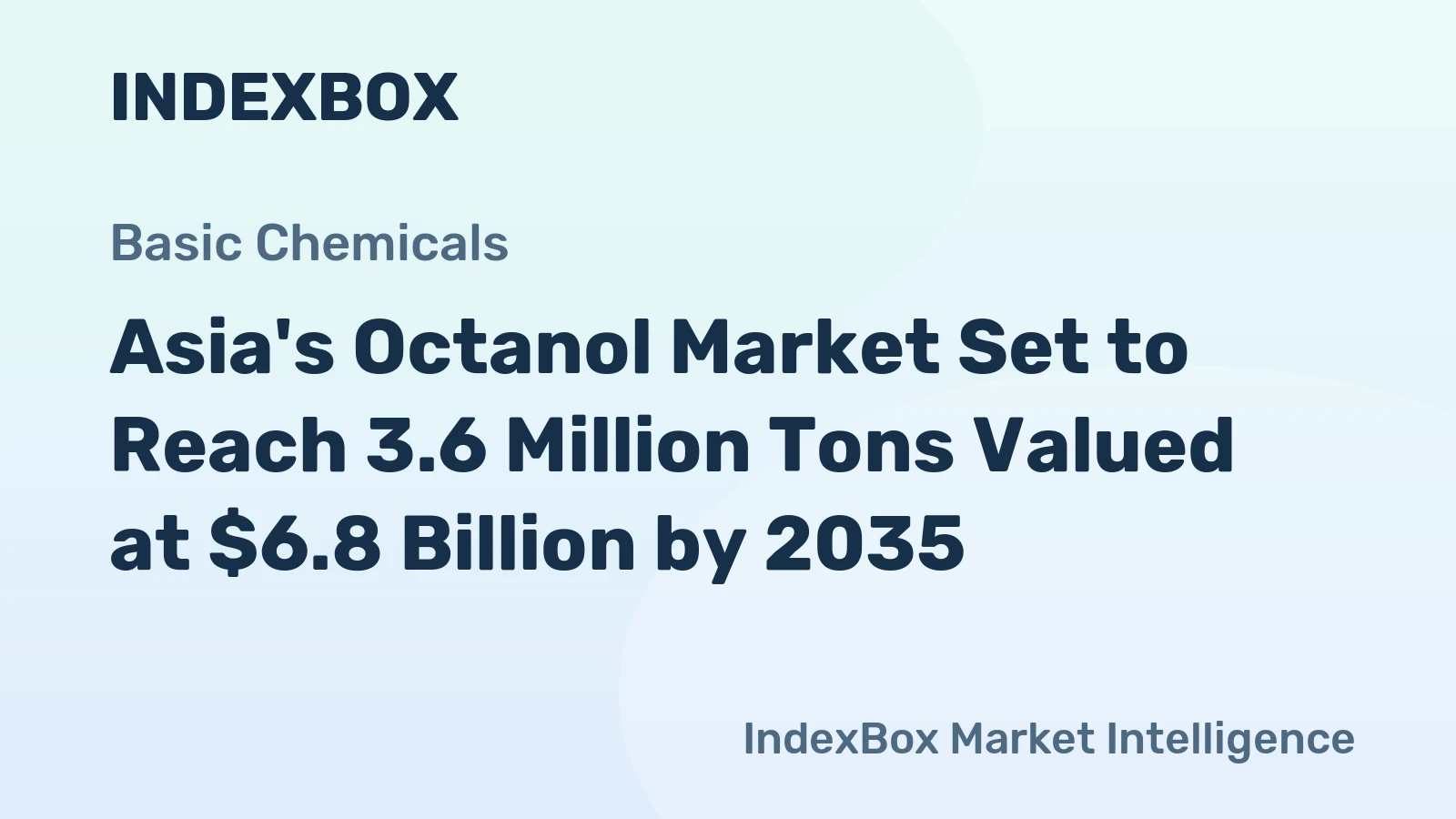 Asia's Octanol Market Set to Reach 3.6 Million Tons Valued at $6.8 Billion by 2035