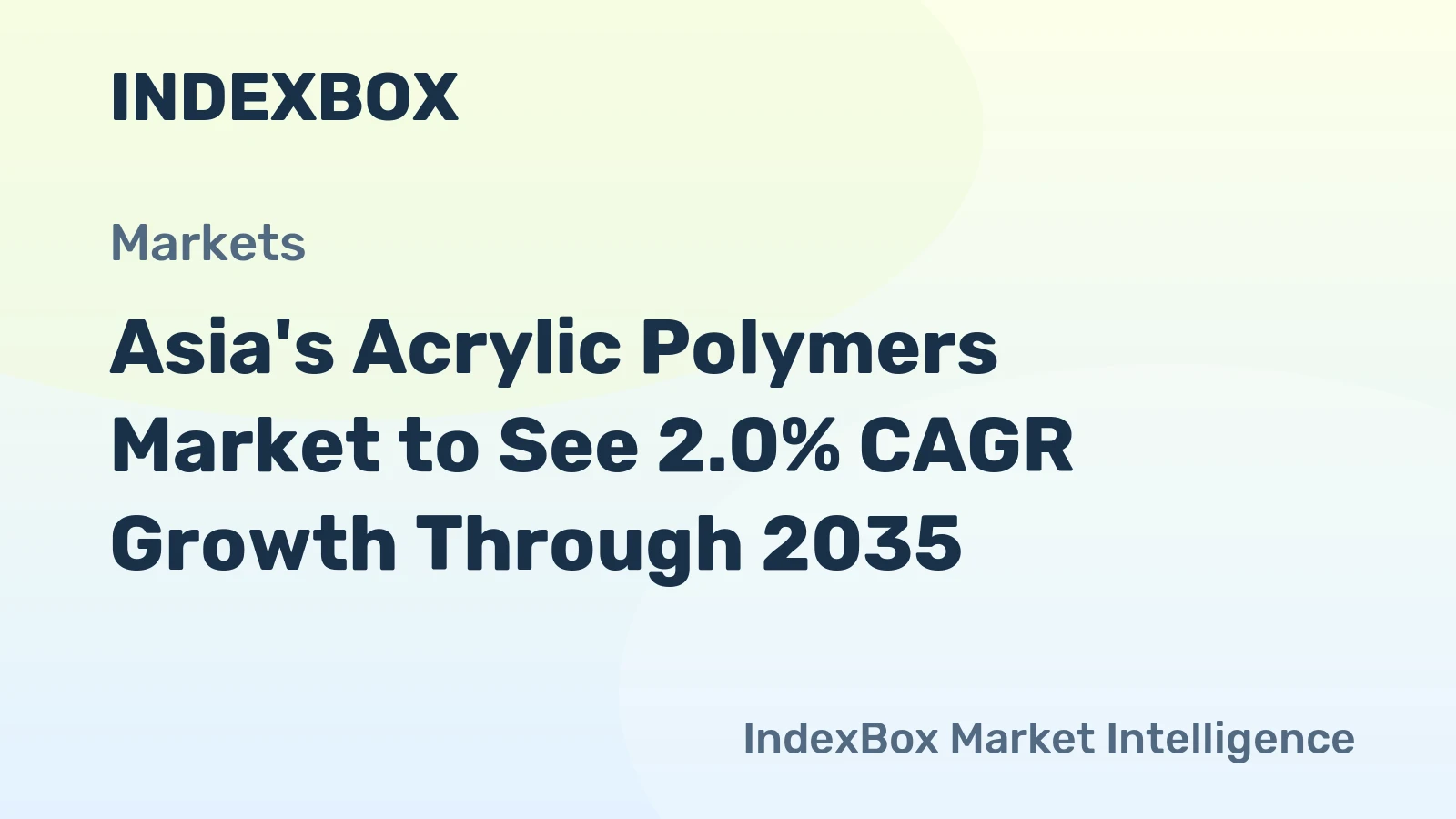 Asia's Acrylic Polymers Market to See 2.0% CAGR Growth Through 2035