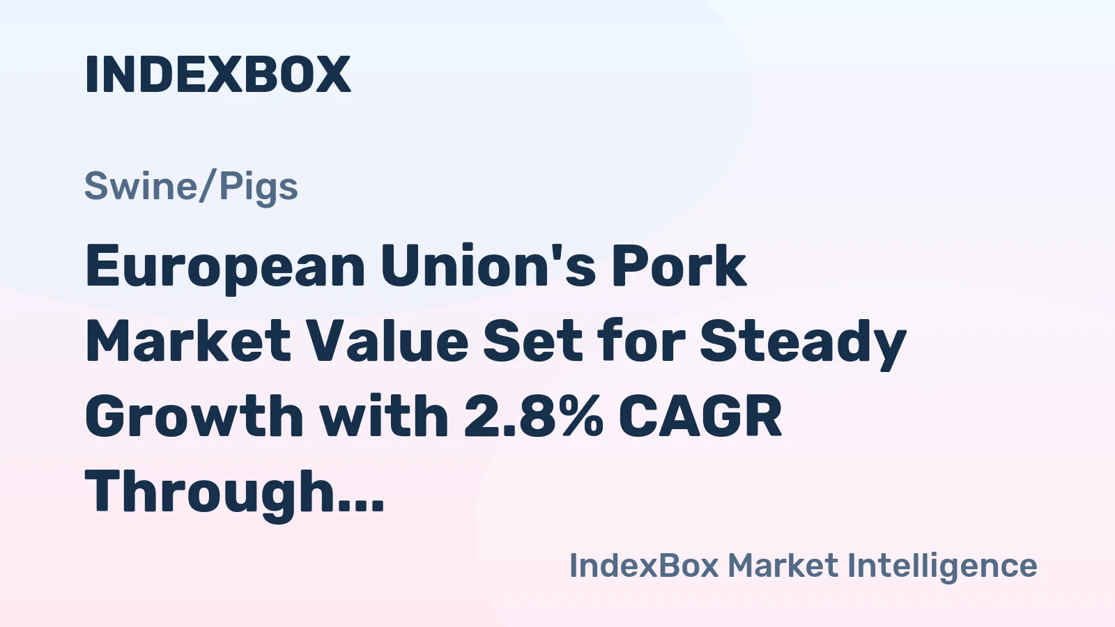 European Union's Pork Market Value Set for Steady Growth with 2.8% CAGR Through 2035