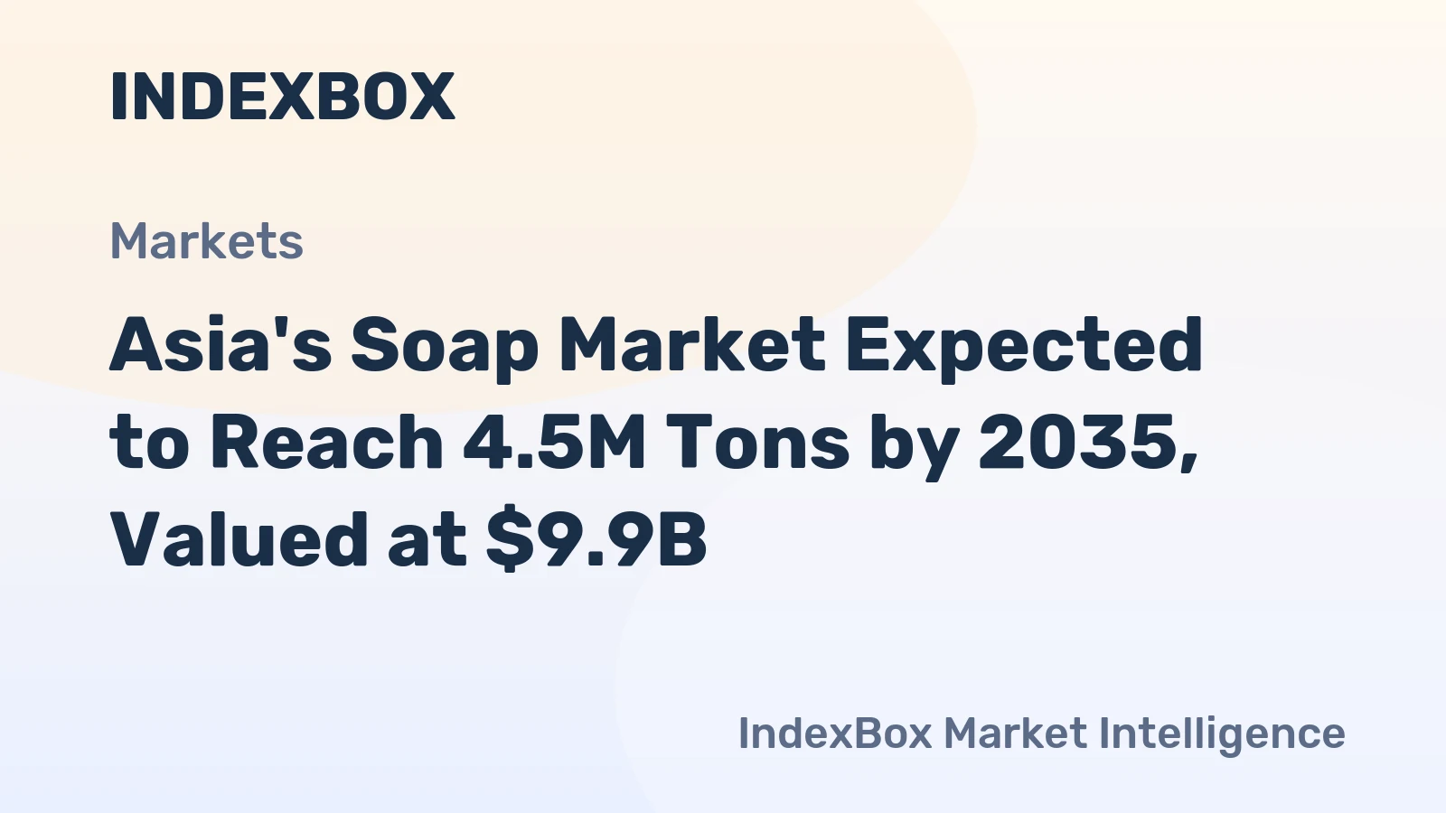 Asia's Soap Market Expected to Reach 4.5M Tons by 2035, Valued at $9.9B