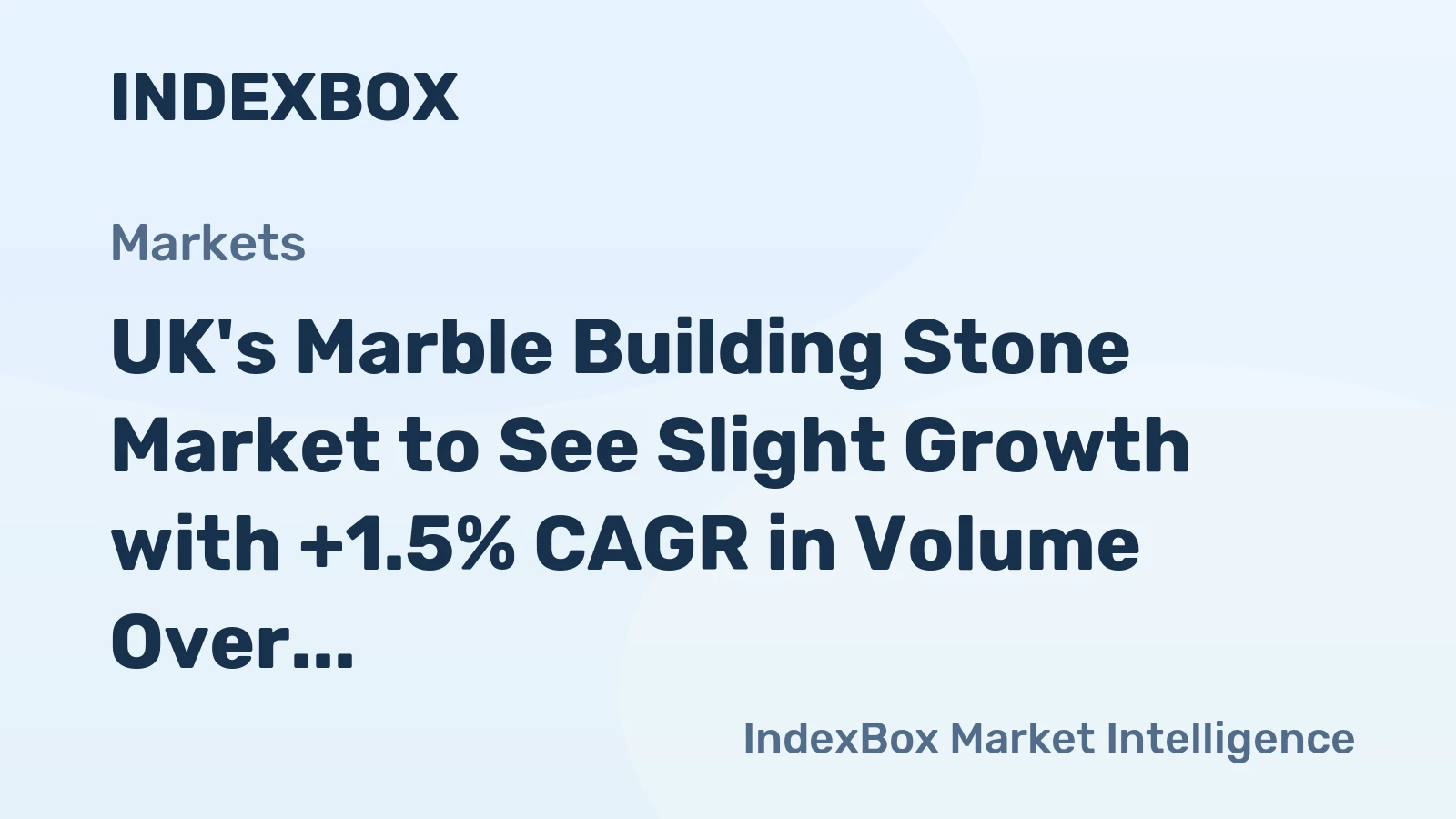 UK's Marble Building Stone Market to See Slight Growth with +1.5% CAGR in Volume Over Next Decade