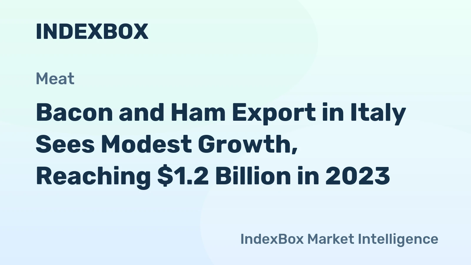 Bacon and Ham Export in Italy Sees Modest Growth, Reaching $1.2 Billion in 2023