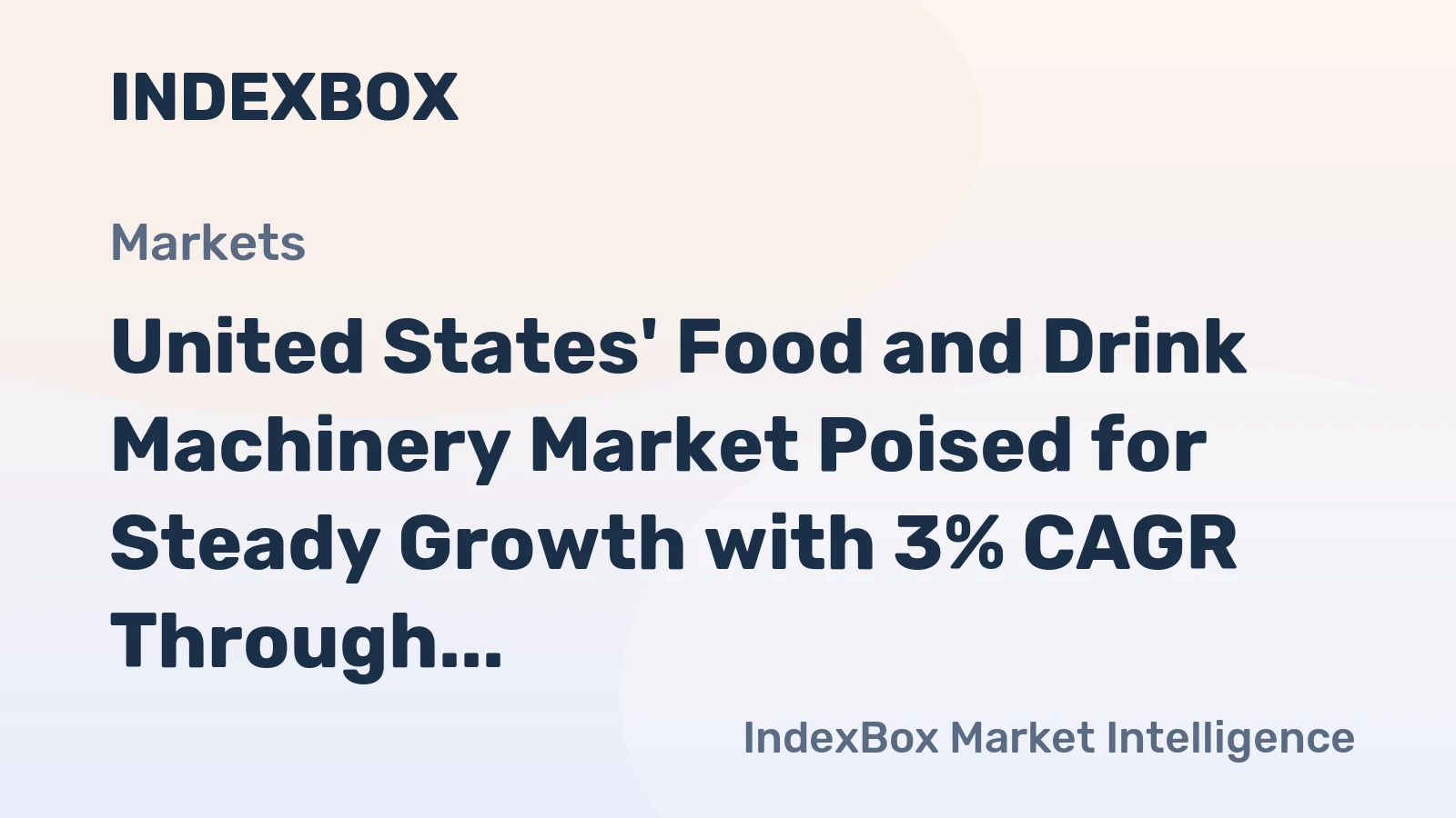 United States' Food and Drink Machinery Market Poised for Steady Growth with 3% CAGR Through 2035