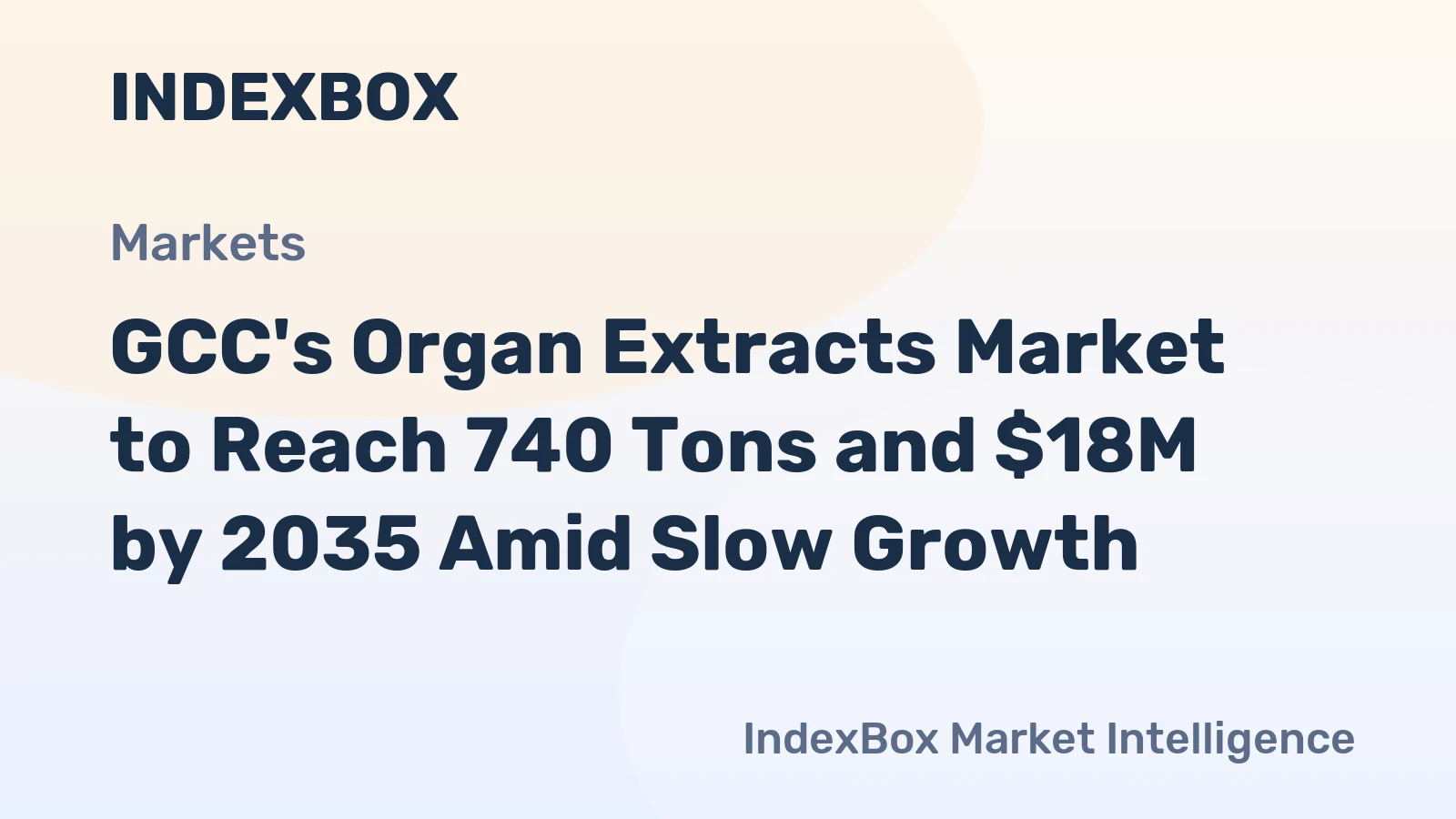 GCC's Organ Extracts Market to Reach 740 Tons and $18M by 2035 Amid Slow Growth