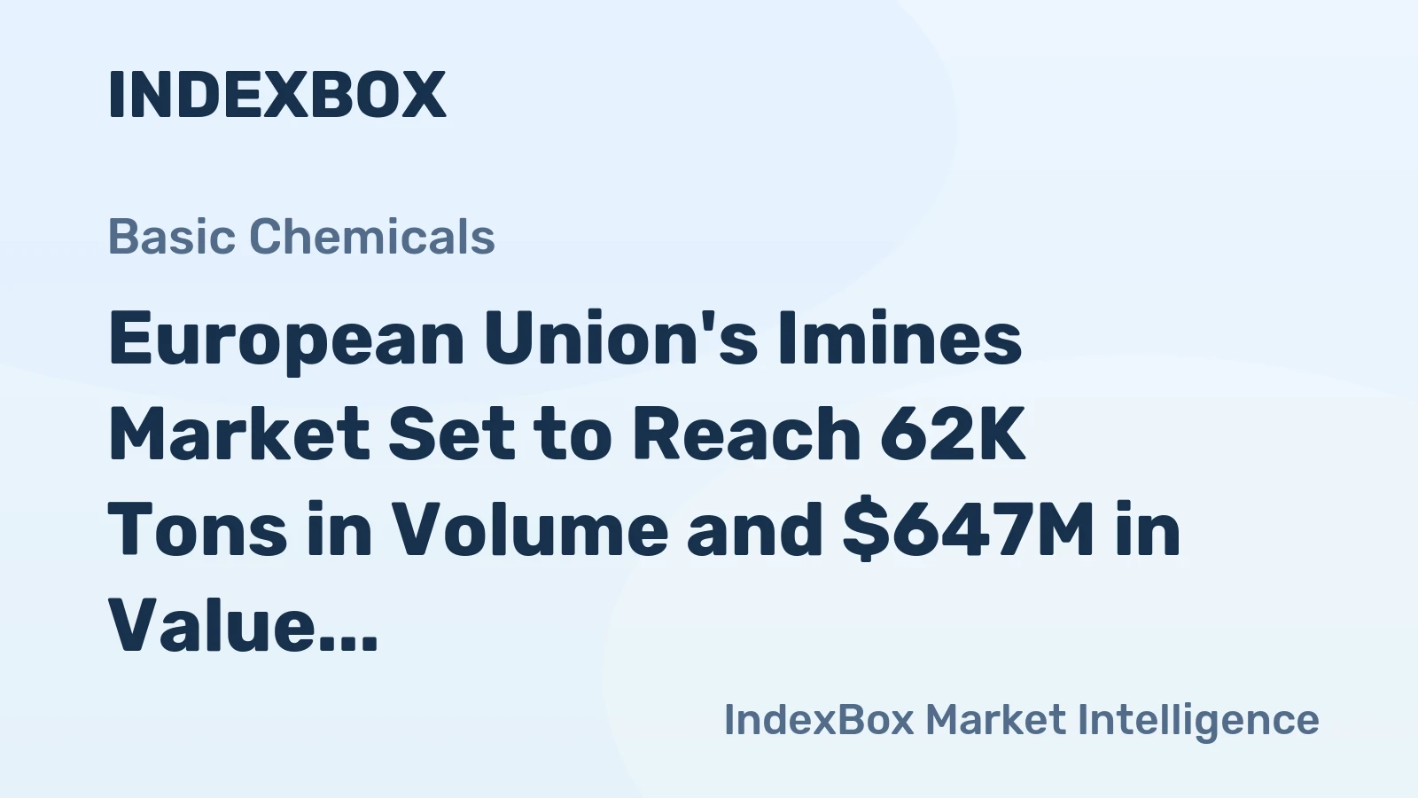 European Union's Imines Market Set to Reach 62K Tons in Volume and $647M in Value