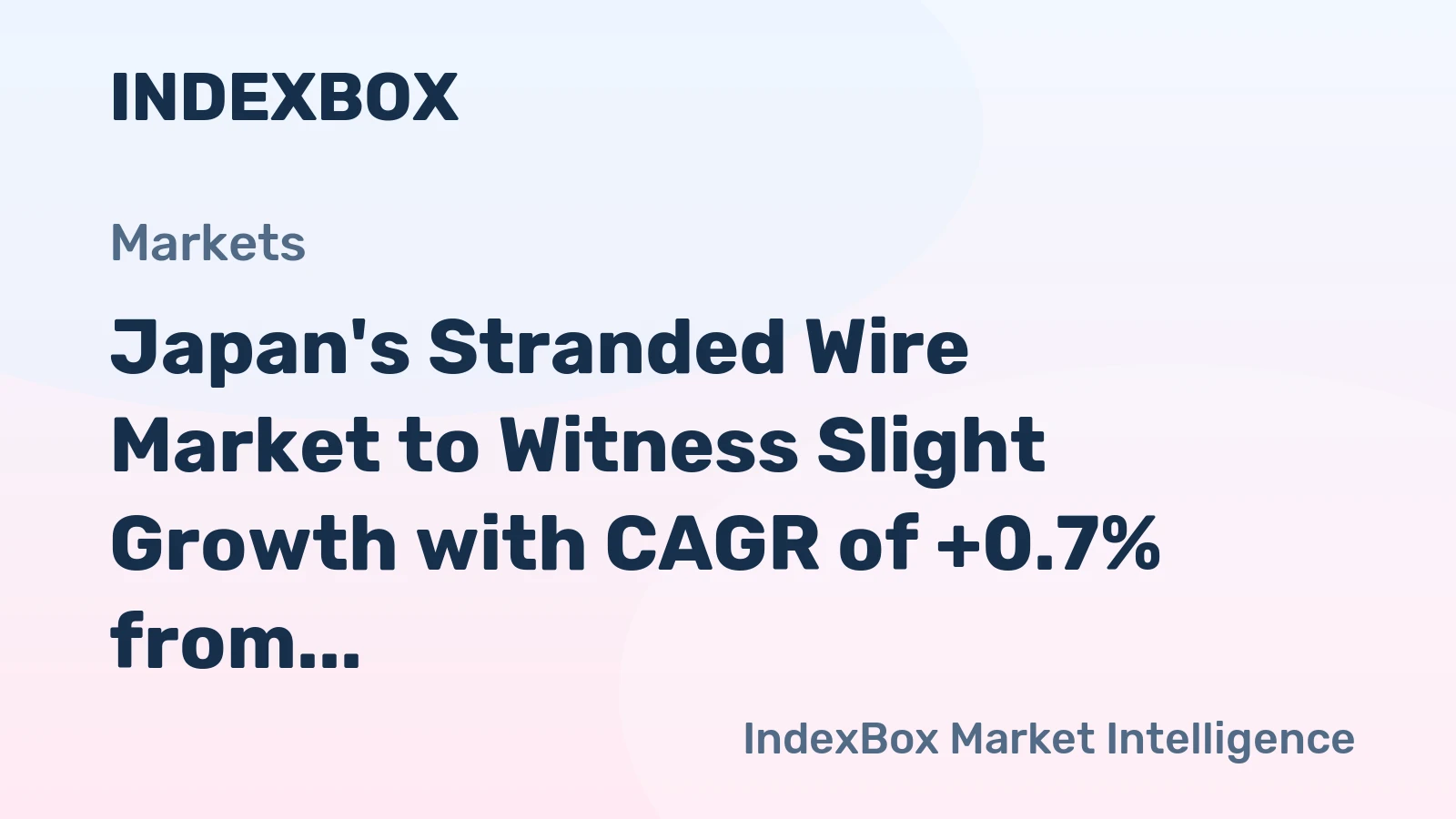 Japan's Stranded Wire Market to Witness Slight Growth with CAGR of +0.7% from 2024 to 2035