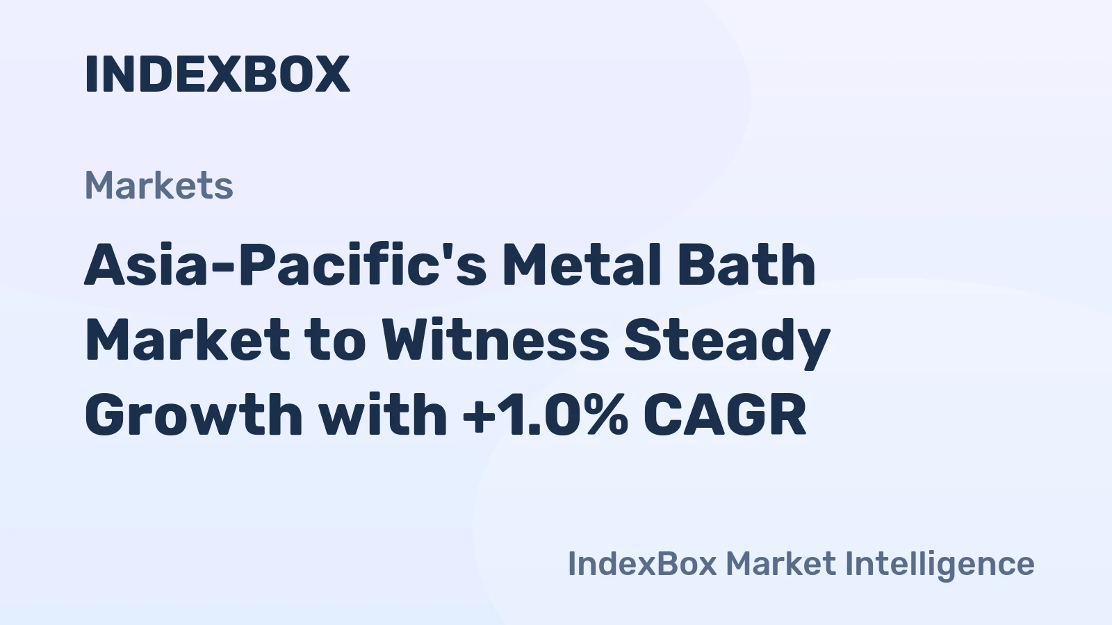 Asia-Pacific's Metal Bath Market to Witness Steady Growth with +1.0% CAGR
