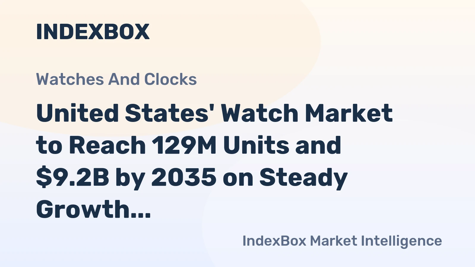 United States' Watch Market to Reach 129M Units and $9.2B by 2035 on Steady Growth