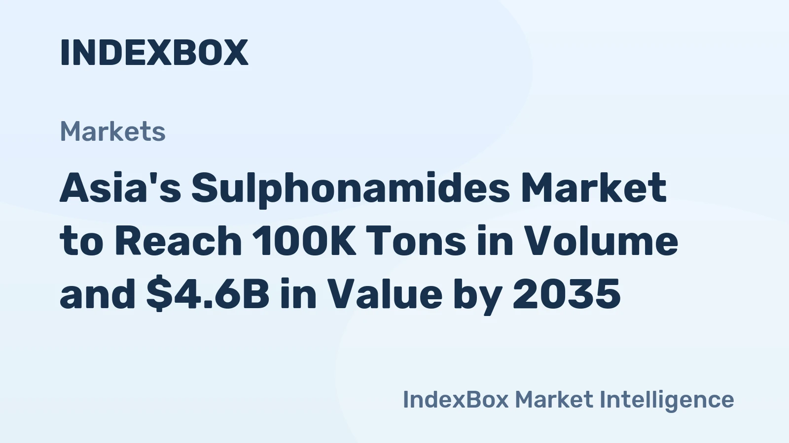 Asia's Sulphonamides Market to Reach 100K Tons in Volume and $4.6B in Value by 2035