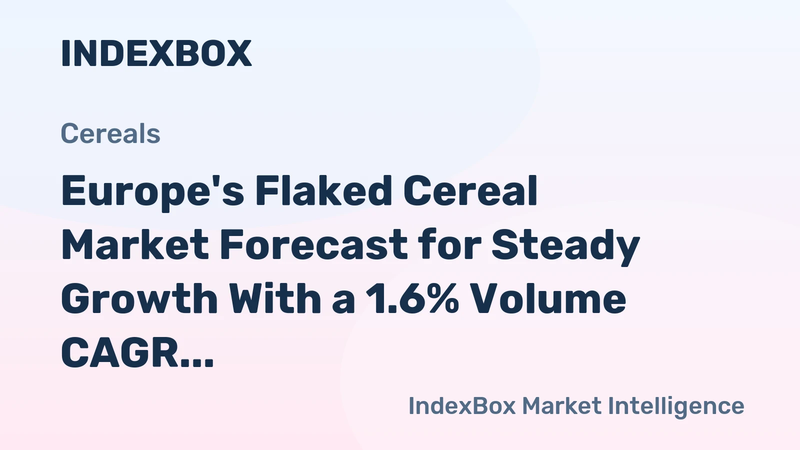Europe's Flaked Cereal Market Forecast for Steady Growth With a 1.6% Volume CAGR Through 2035