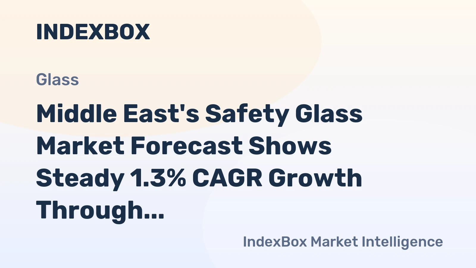 Middle East's Safety Glass Market Forecast Shows Steady 1.3% CAGR Growth Through 2035