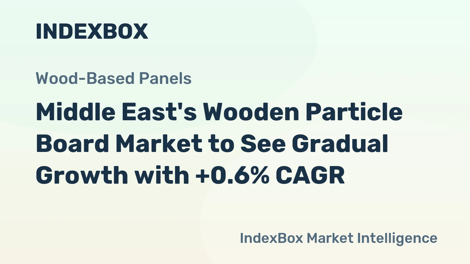 Middle East's Wooden Particle Board Market to See Gradual Growth with +0.6% CAGR
