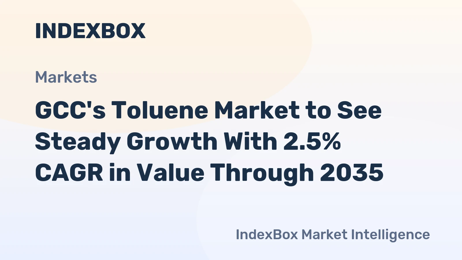 GCC's Toluene Market to See Steady Growth With 2.5% CAGR in Value Through 2035