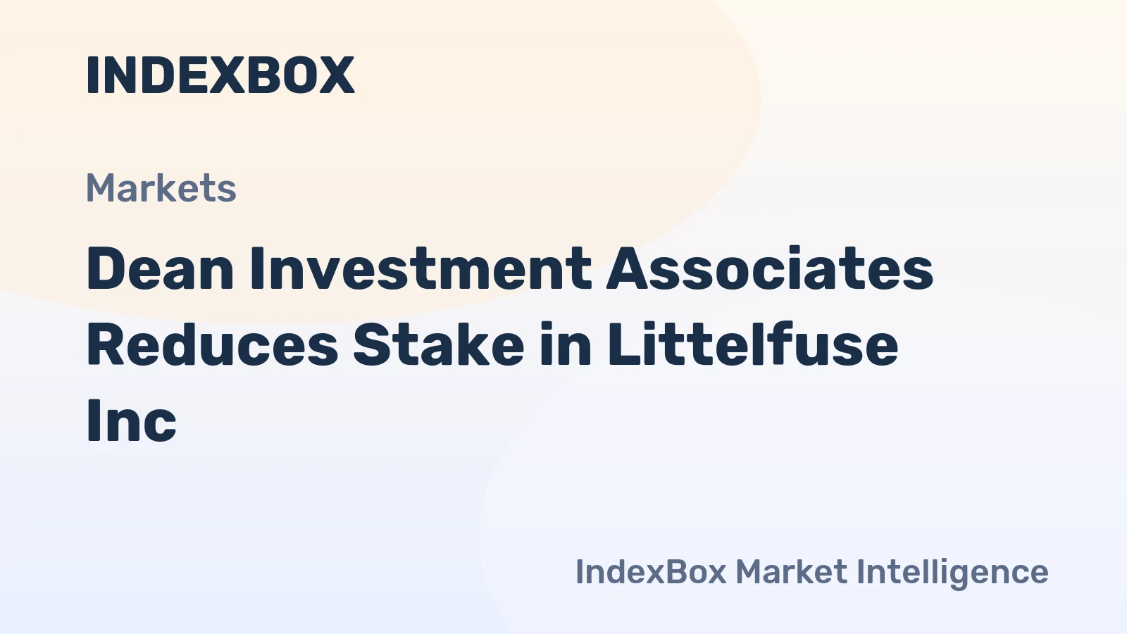 Dean Investment Associates Reduces Stake in Littelfuse Inc.