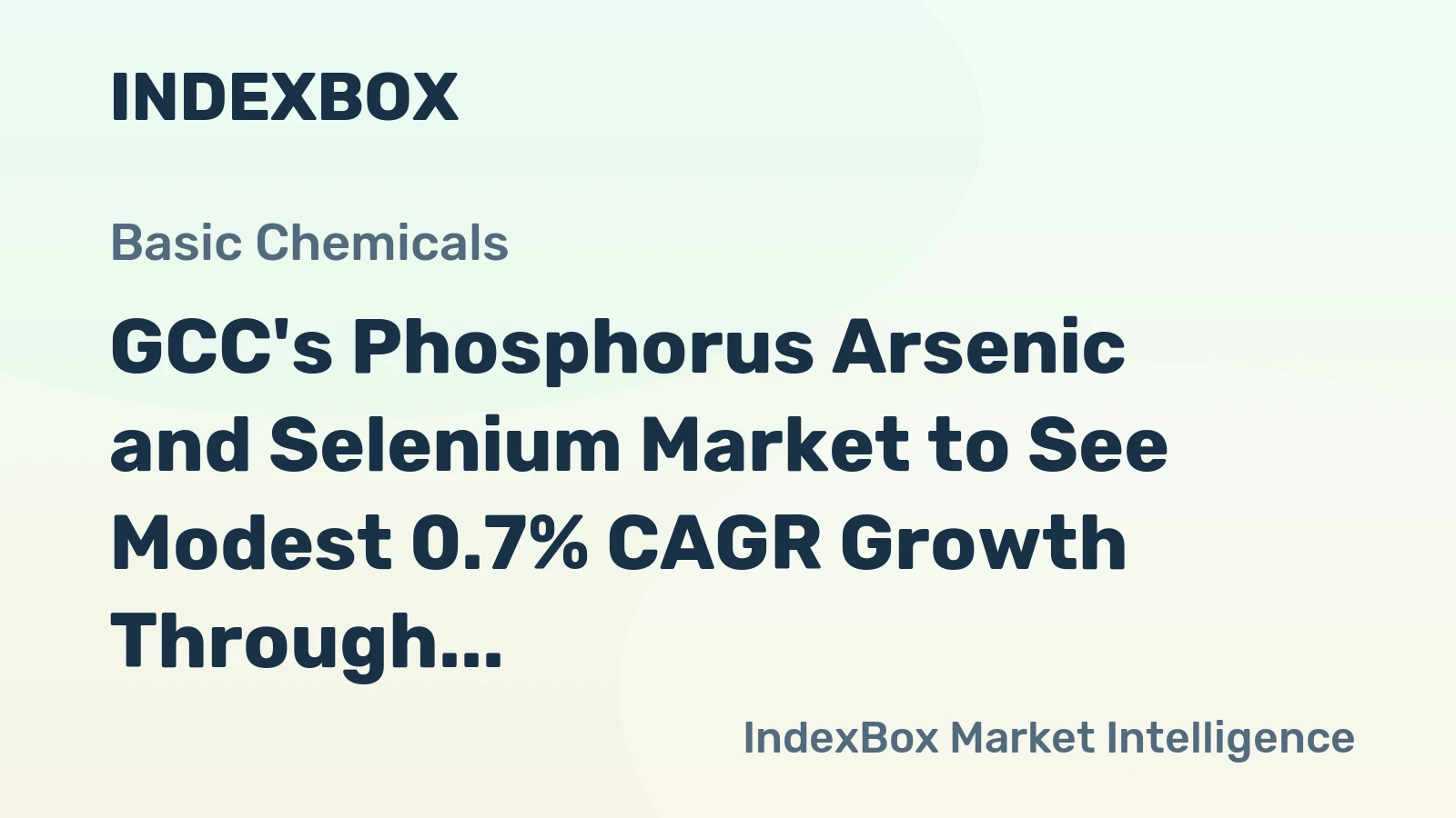 GCC's Phosphorus Arsenic and Selenium Market to See Modest 0.7% CAGR Growth Through 2035