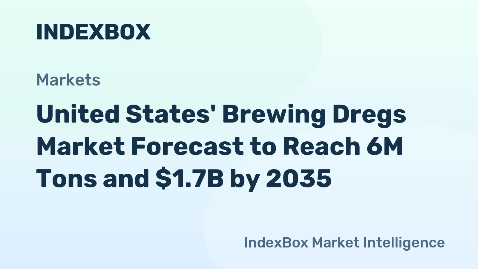 United States' Brewing Dregs Market Forecast to Reach 6M Tons and $1.7B by 2035