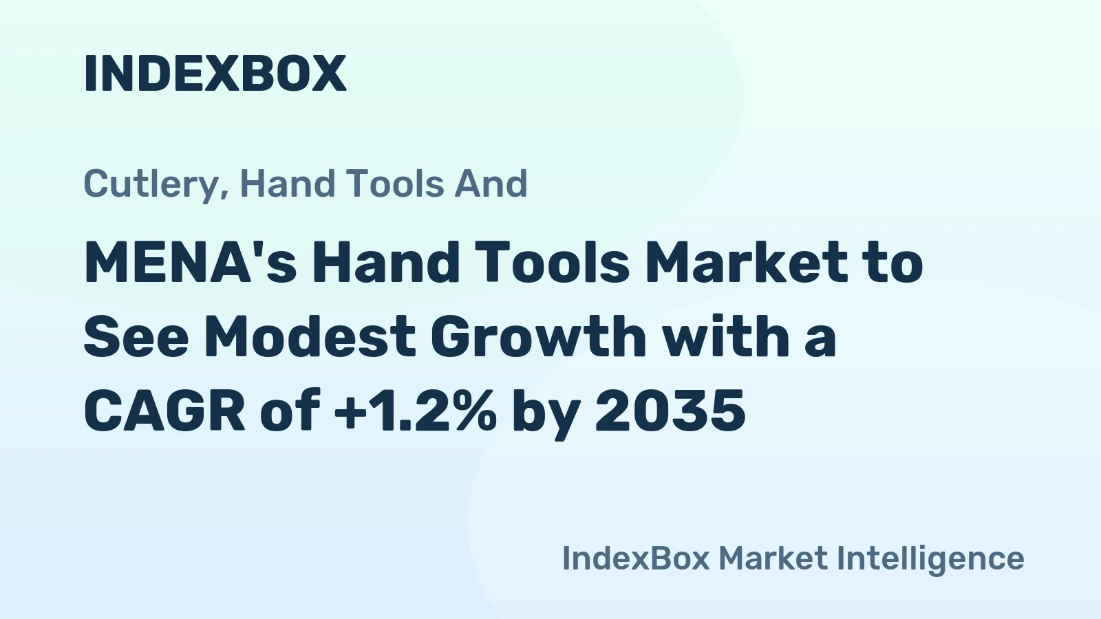 MENA's Hand Tools Market to See Modest Growth with a CAGR of +1.2% by 2035