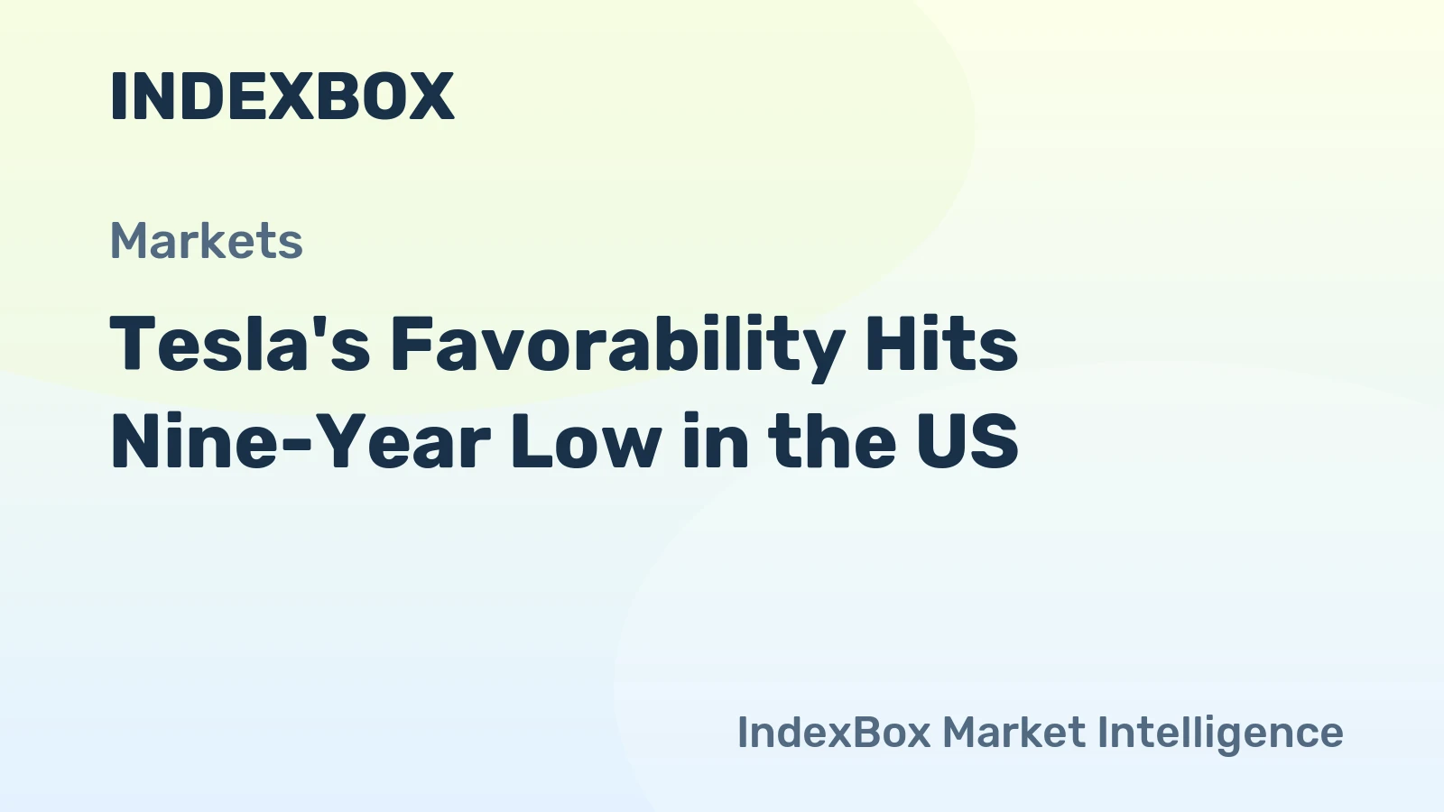 Tesla's Favorability Hits Nine-Year Low in the US