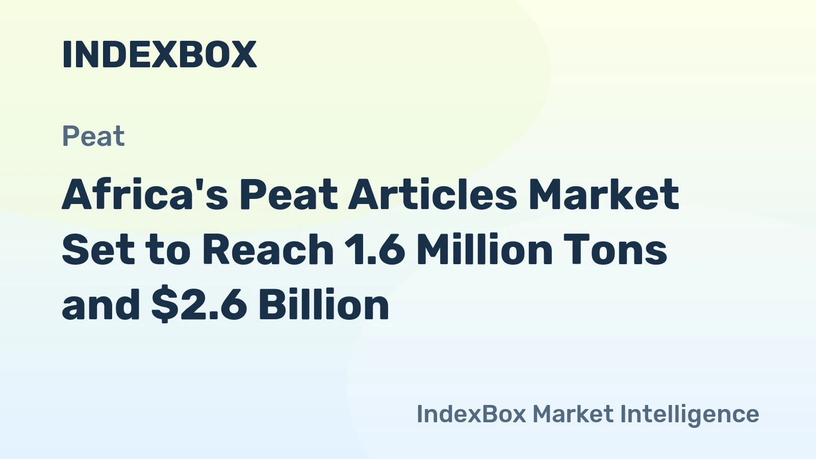 Africa's Peat Articles Market Set to Reach 1.6 Million Tons and $2.6 Billion