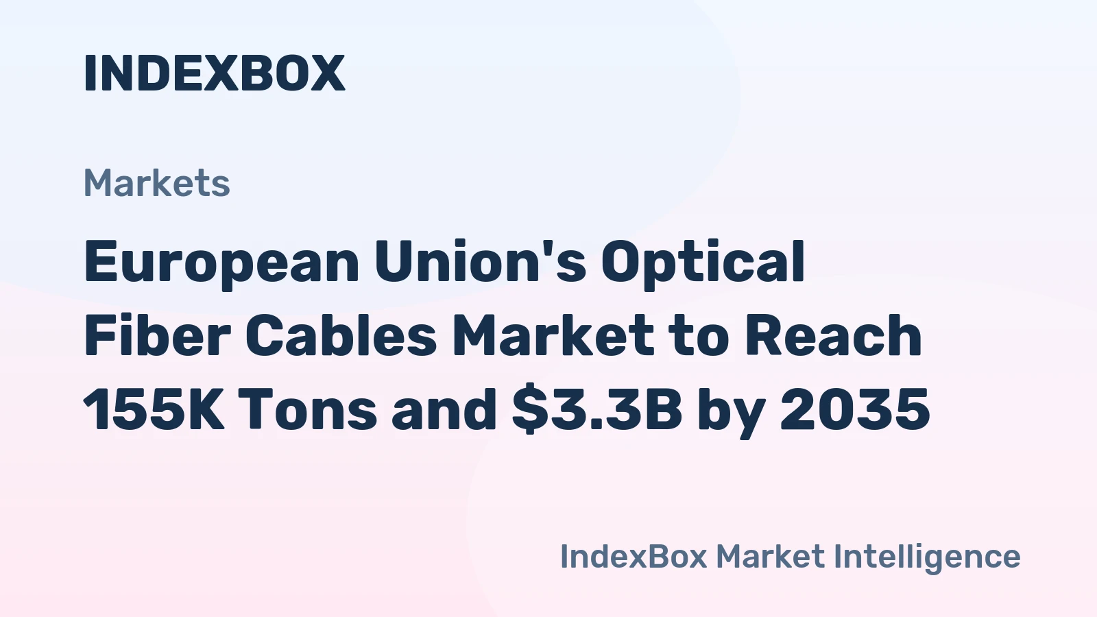 European Union's Optical Fiber Cables Market to Reach 155K Tons and $3.3B by 2035
