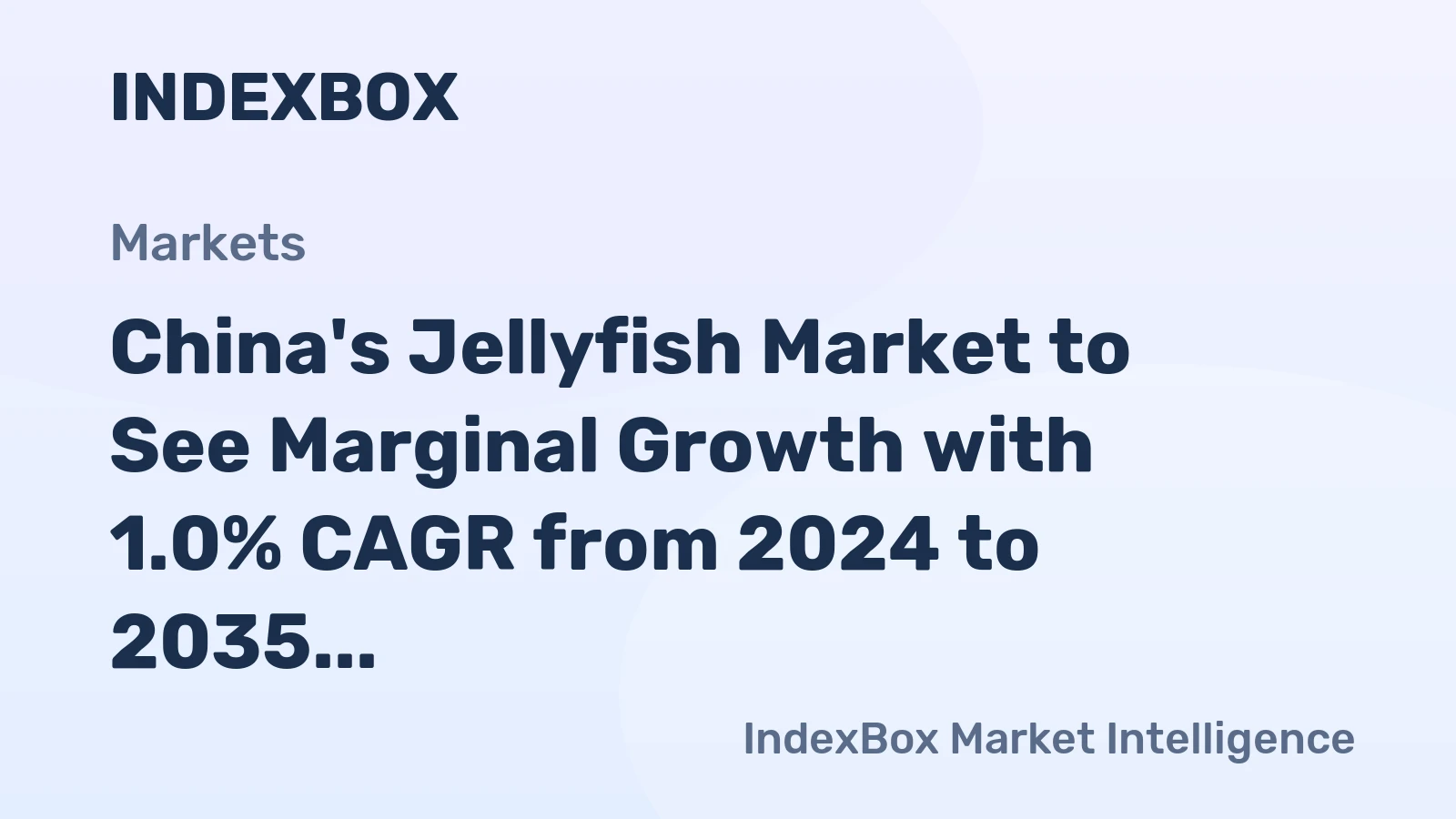 China's Jellyfish Market to See Marginal Growth with 1.0% CAGR from 2024 to 2035
