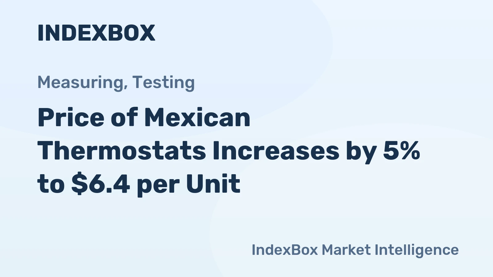 Price of Mexican Thermostats Increases by 5% to $6.4 per Unit