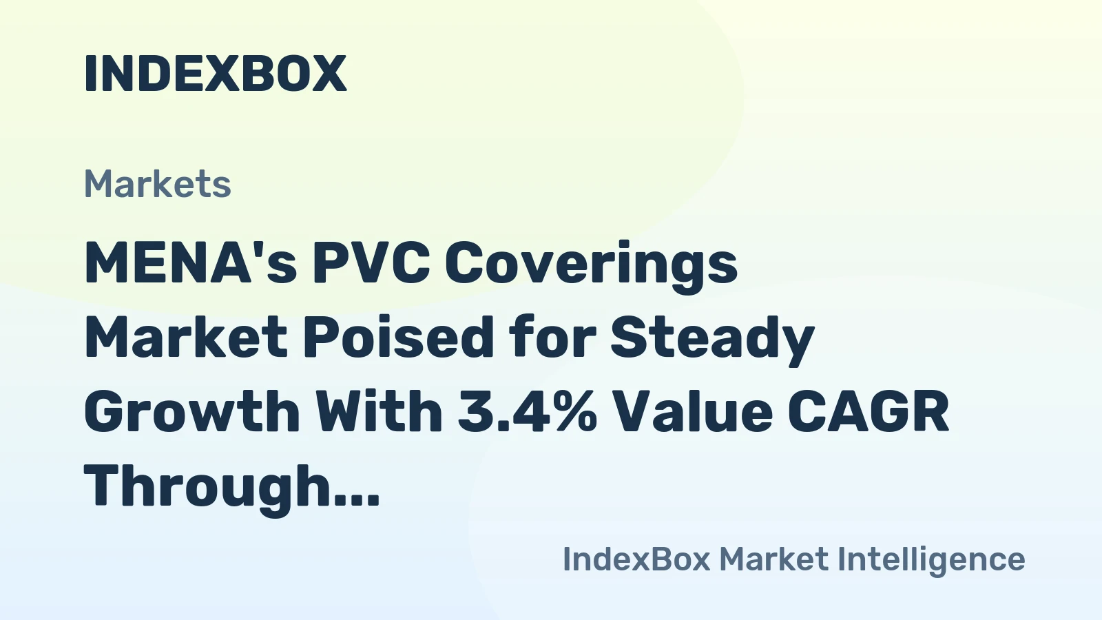 MENA's PVC Coverings Market Poised for Steady Growth With 3.4% Value CAGR Through 2035