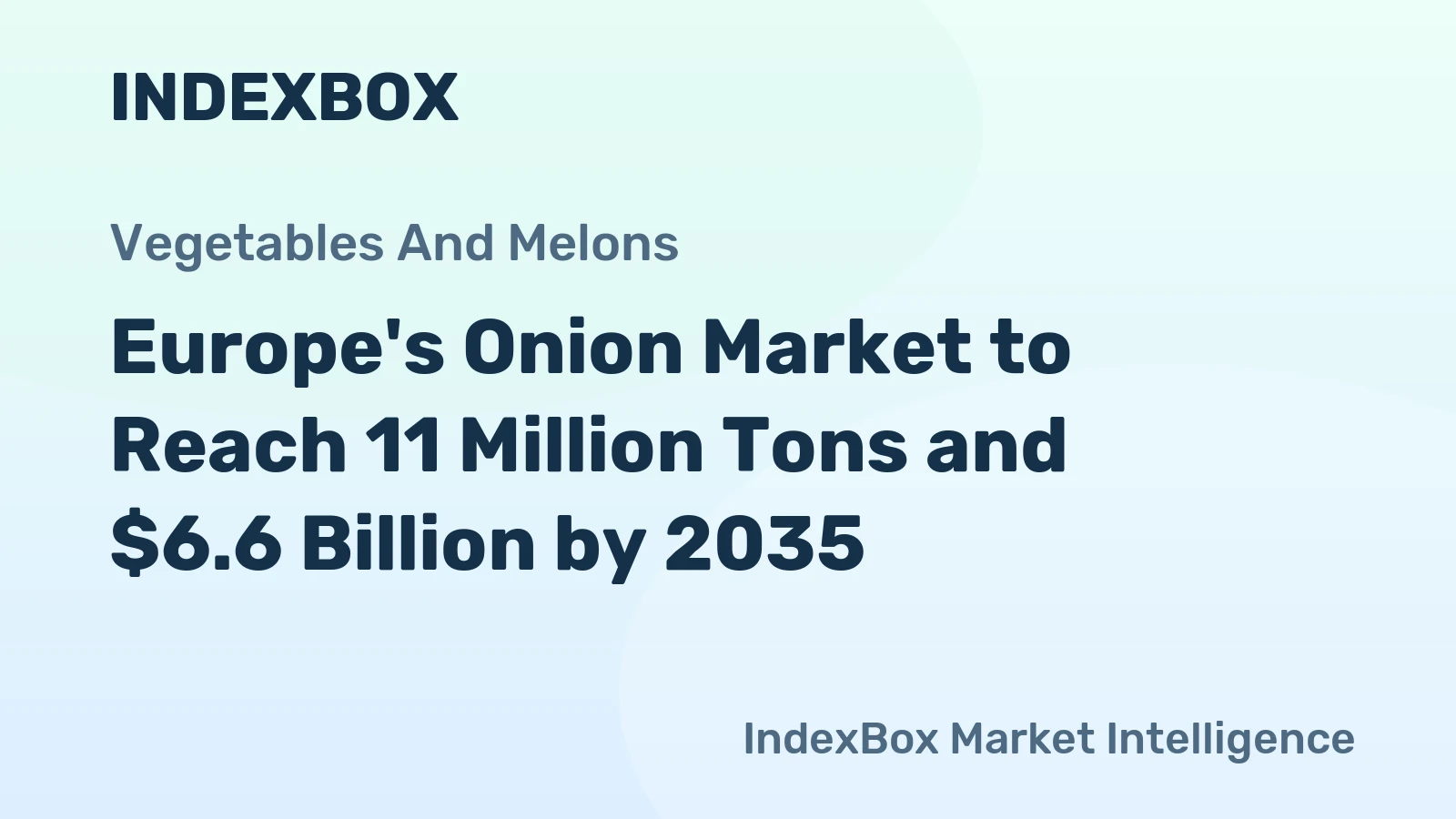 Europe's Onion Market to Reach 11 Million Tons and $6.6 Billion by 2035
