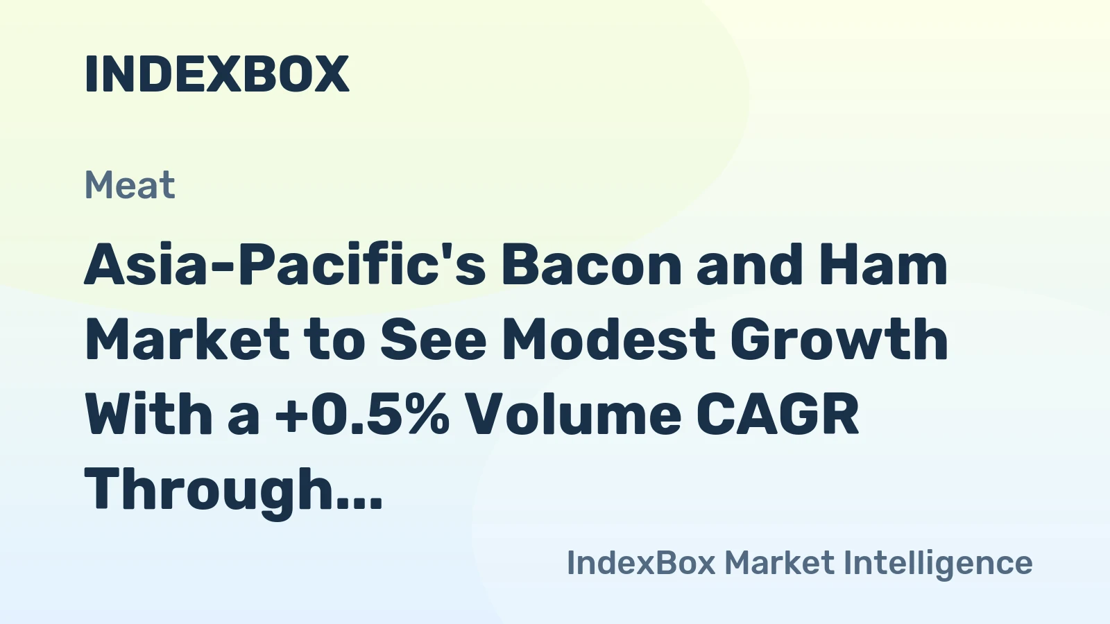 Asia-Pacific's Bacon and Ham Market to See Modest Growth With a +0.5% Volume CAGR Through 2035