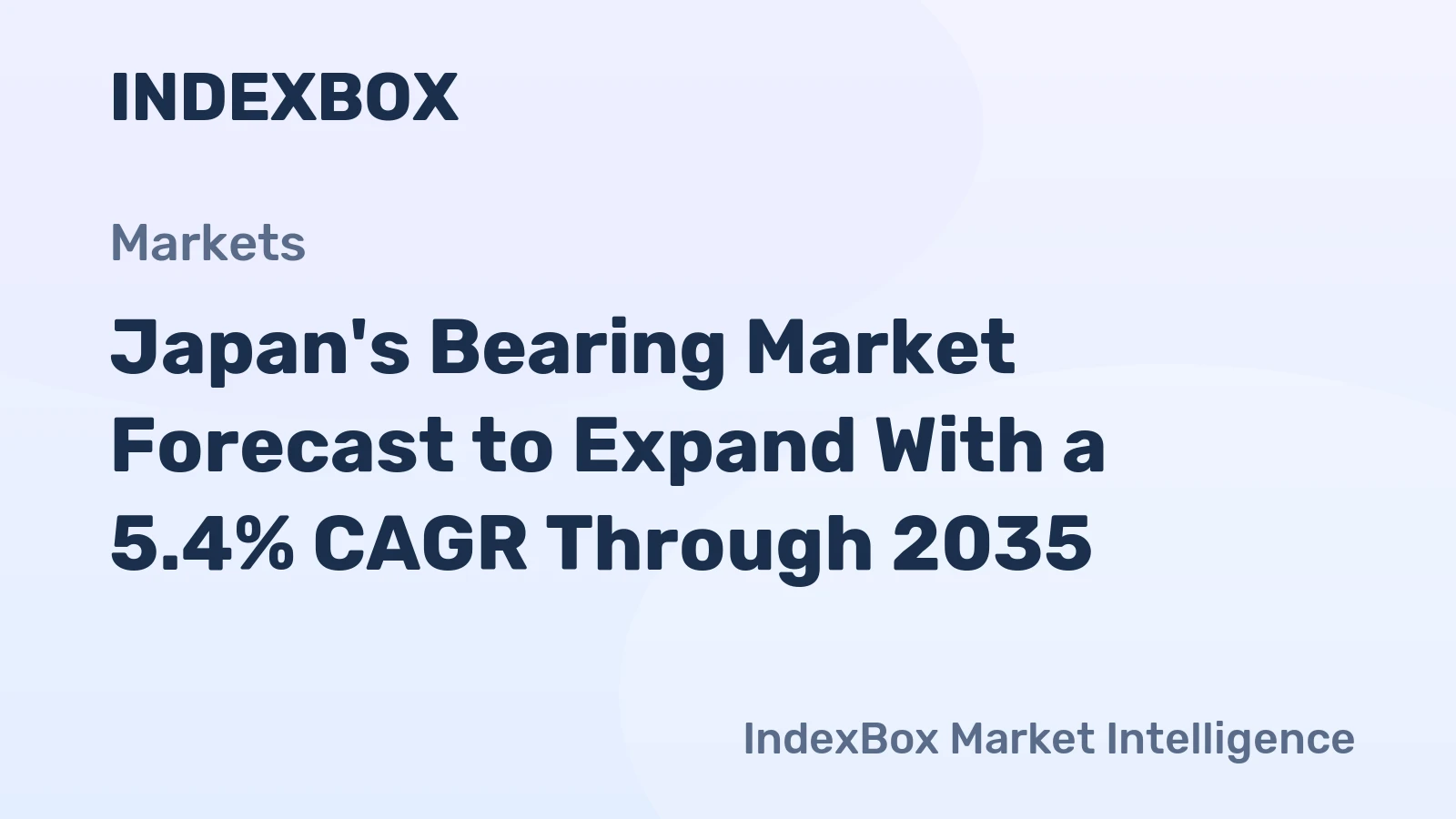 Japan's Bearing Market Forecast to Expand With a 5.4% CAGR Through 2035