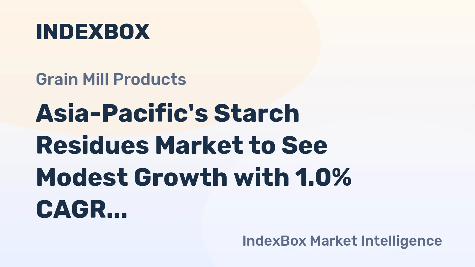Asia-Pacific's Starch Residues Market to See Modest Growth with 1.0% CAGR from 2024 to 2035