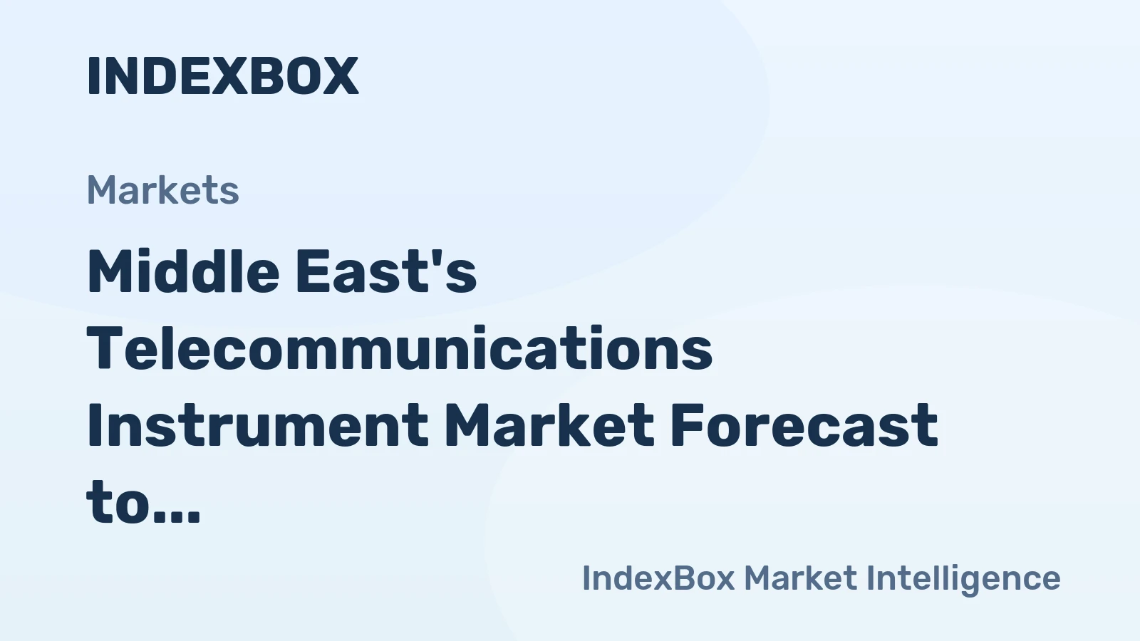 Middle East's Telecommunications Instrument Market Forecast to Grow with 2% CAGR Through 2035
