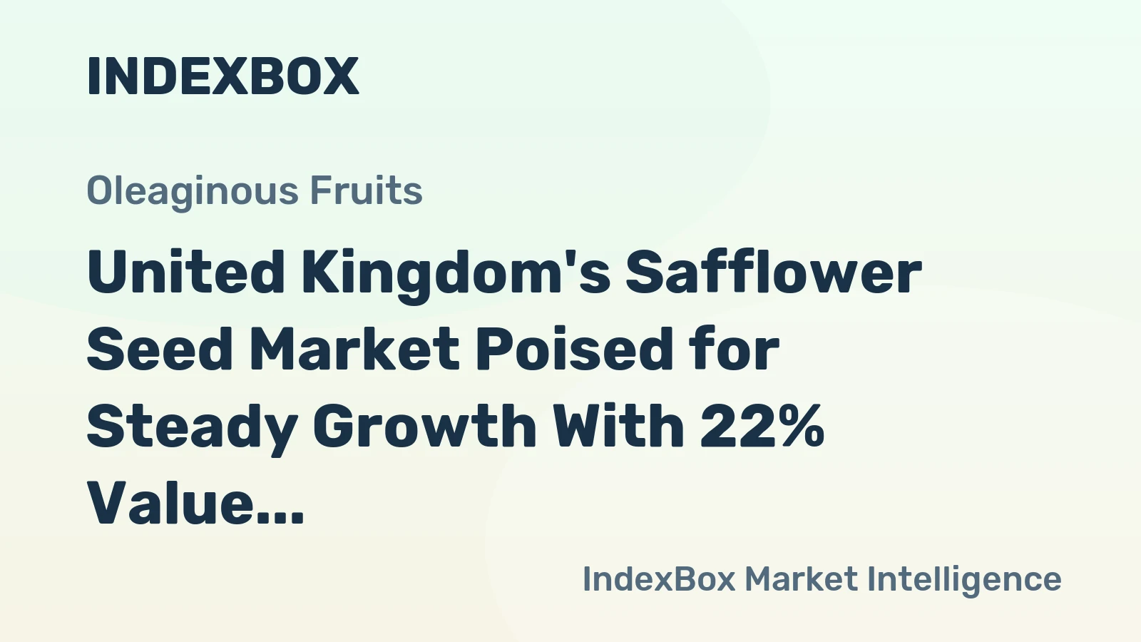 United Kingdom's Safflower Seed Market Poised for Steady Growth With 22% Value CAGR Through 2035