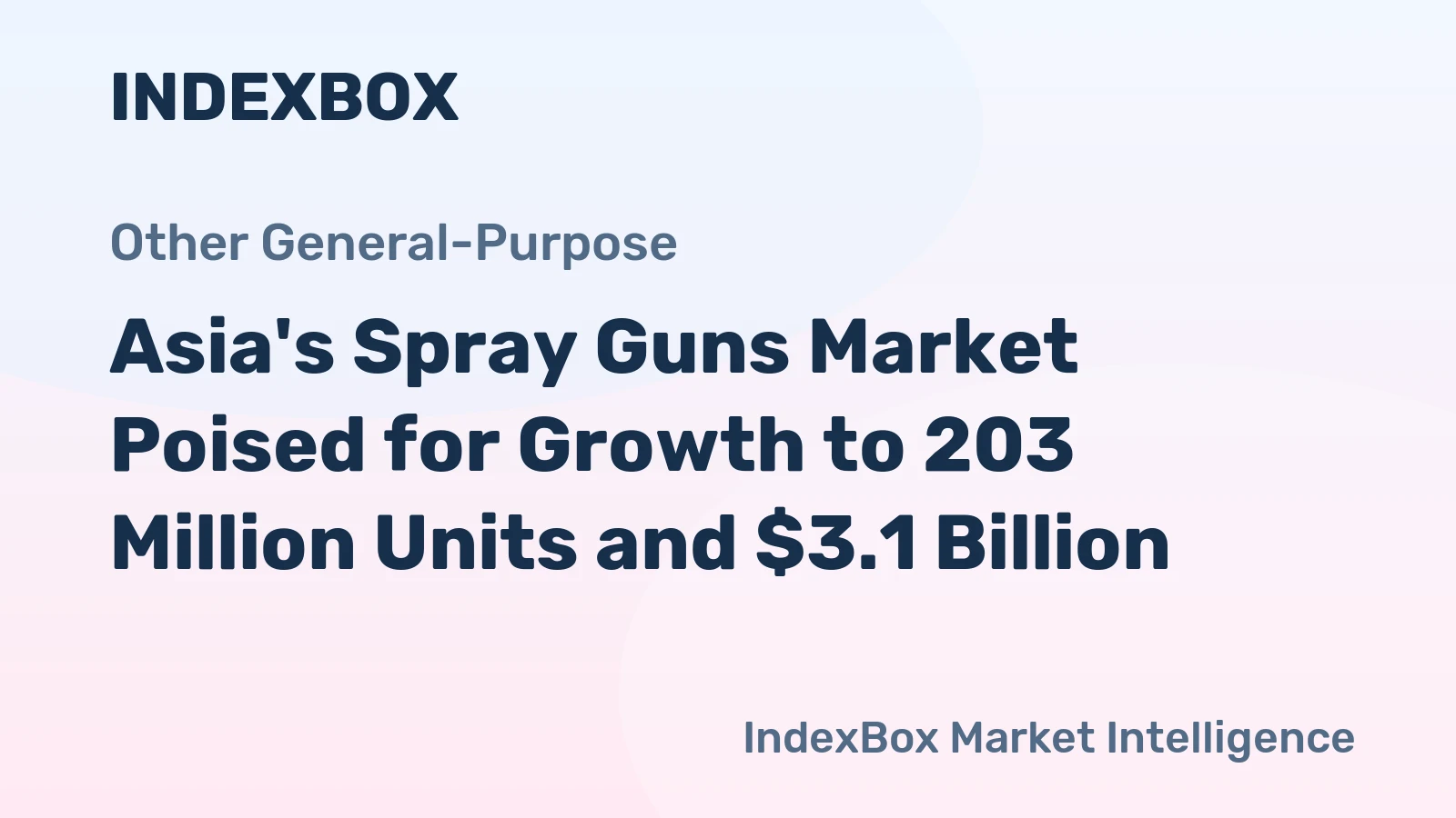 Asia's Spray Guns Market Poised for Growth to 203 Million Units and $3.1 Billion