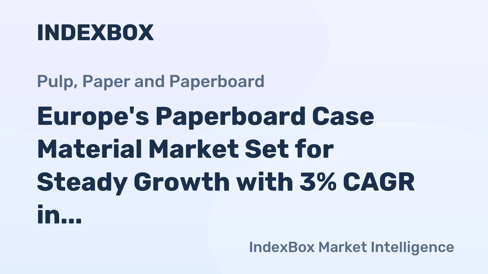 Europe's Paperboard Case Material Market Set for Steady Growth with 3% CAGR in Value Through 2035