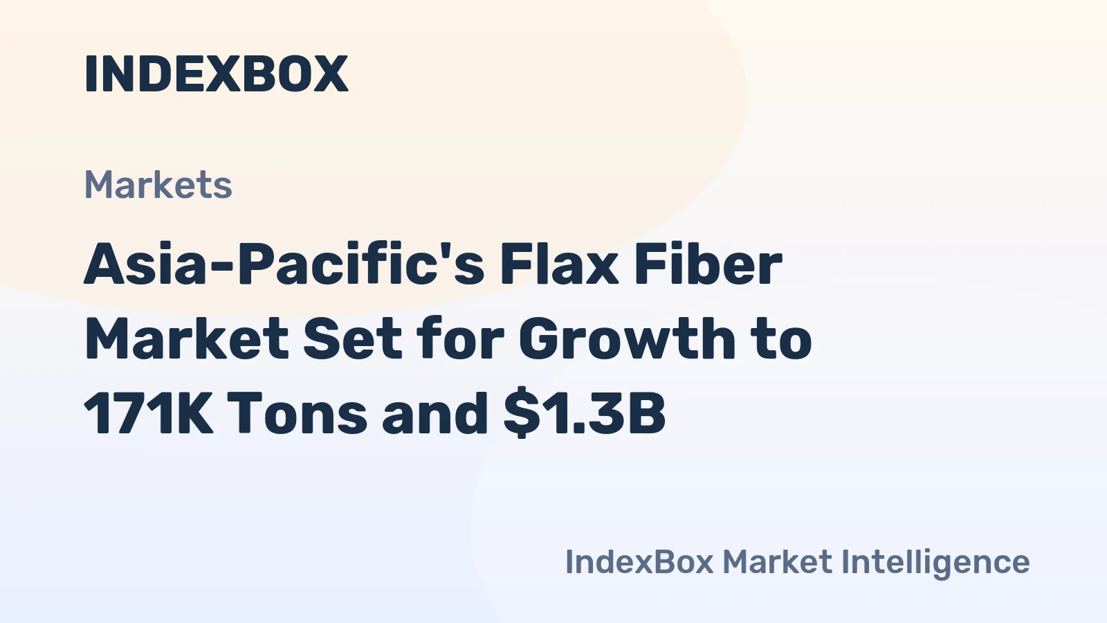 Asia-Pacific's Flax Fiber Market Set for Growth to 171K Tons and $1.3B