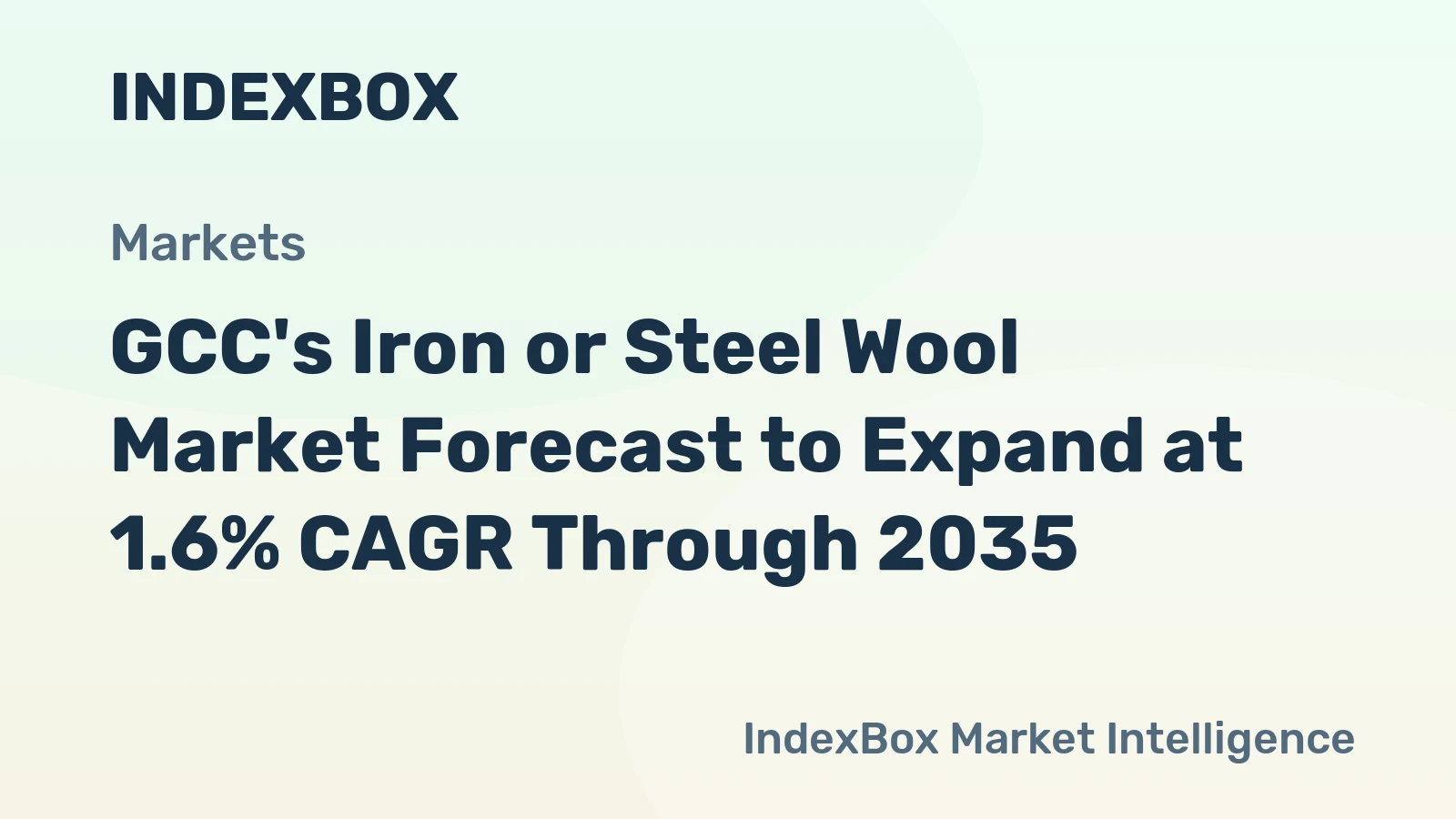 GCC's Iron or Steel Wool Market Forecast to Expand at 1.6% CAGR Through 2035
