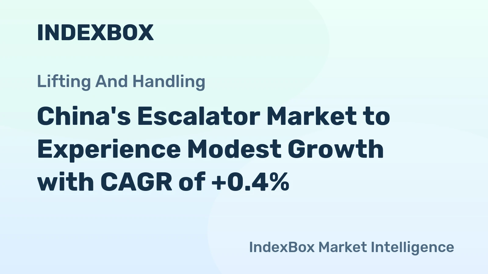 China's Escalator Market to Experience Modest Growth with CAGR of +0.4%
