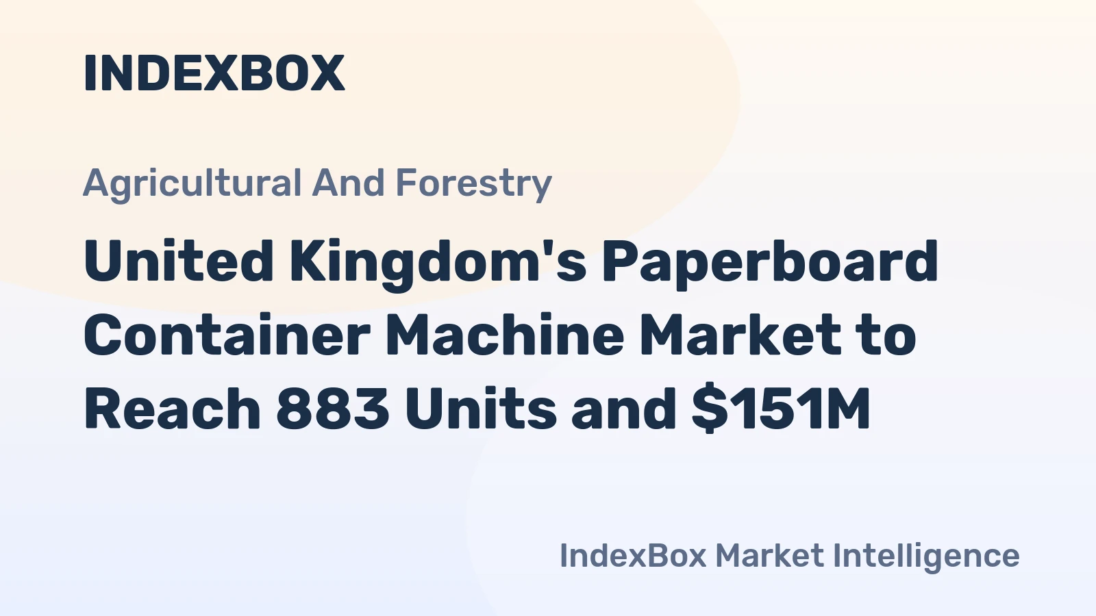 United Kingdom's Paperboard Container Machine Market to Reach 883 Units and $151M