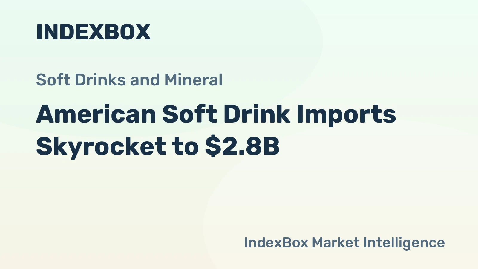 American Soft Drink Imports Skyrocket to $2.8B