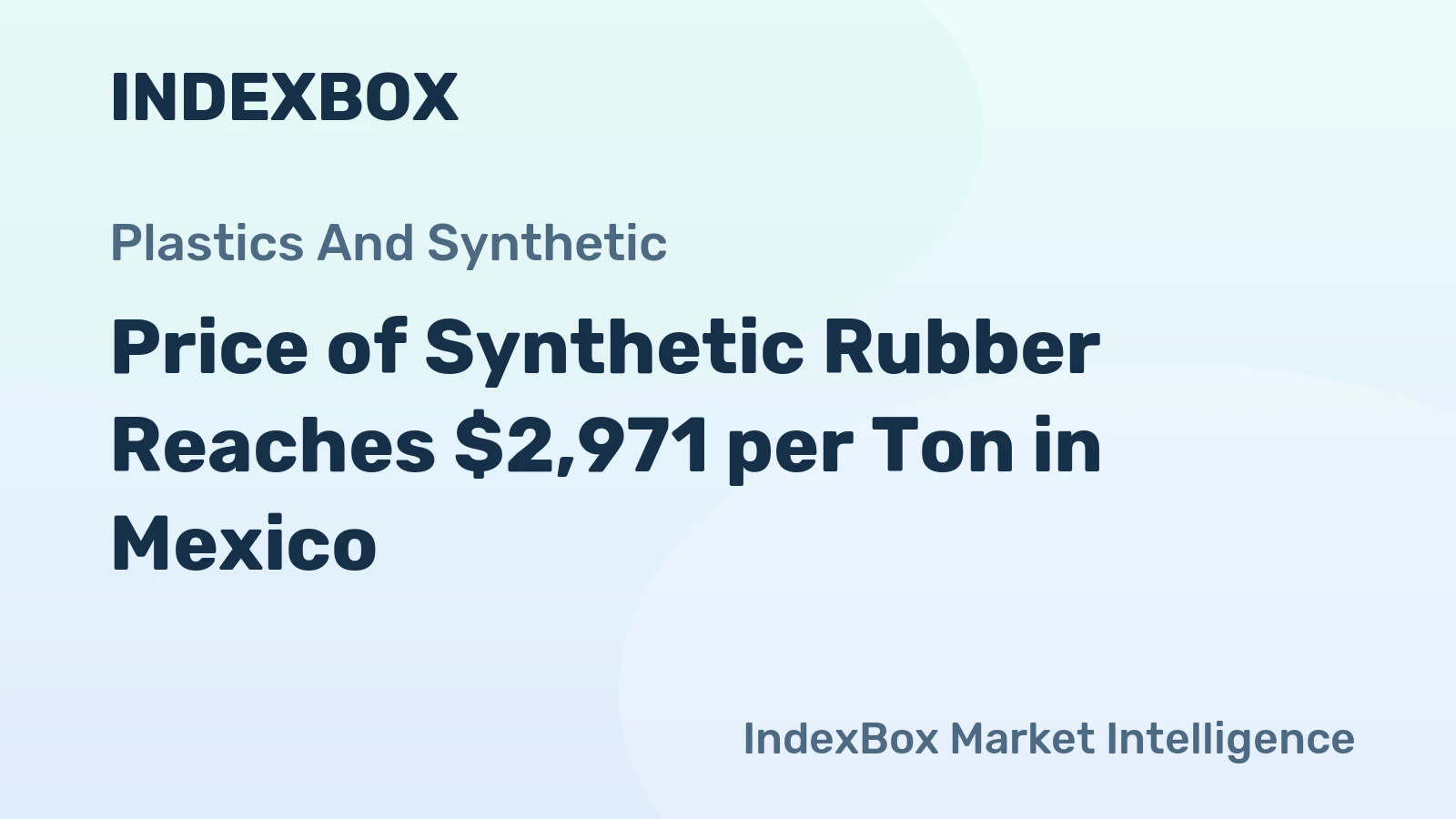 Price of Synthetic Rubber Reaches $2,971 per Ton in Mexico