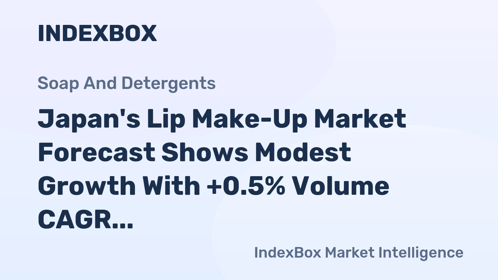 Japan's Lip Make-Up Market Forecast Shows Modest Growth With +0.5% Volume CAGR