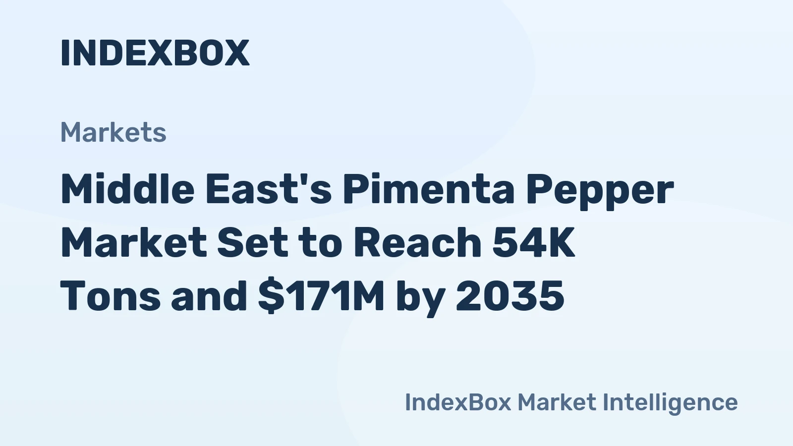 Middle East's Pimenta Pepper Market Set to Reach 54K Tons and $171M by 2035